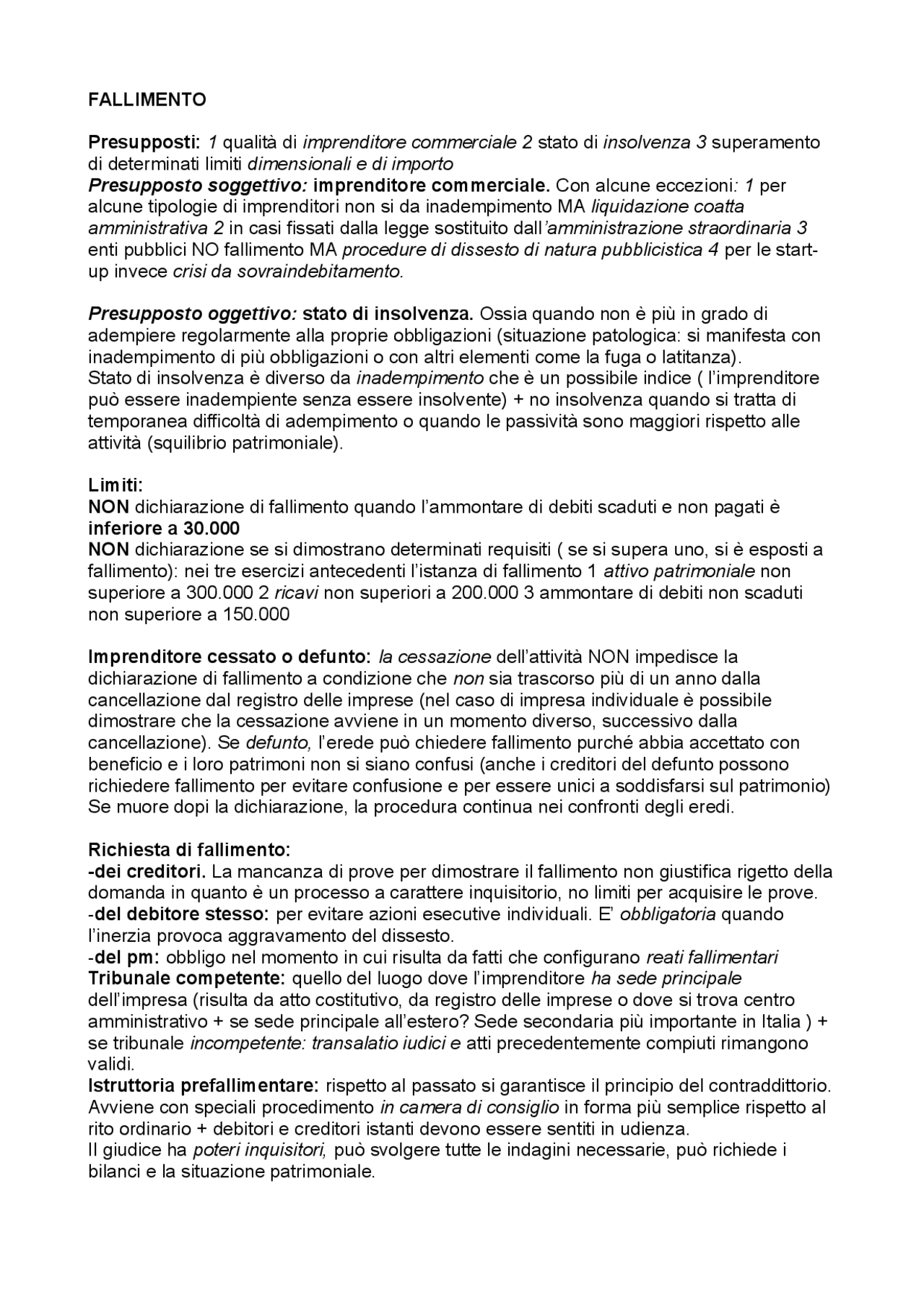 Procedure Concorsuali Campobasso 3 Docsity