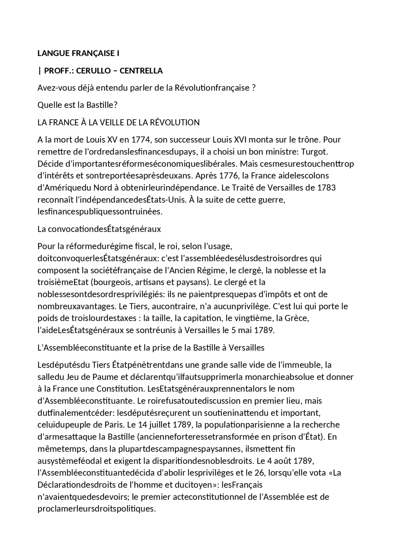 Appunti Di Francese Docsity