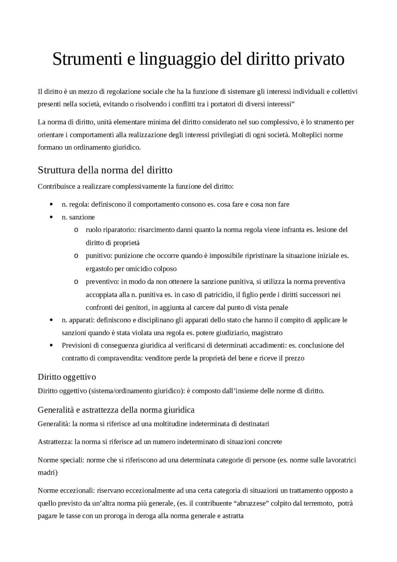 Funzioni Del Diritto Docsity