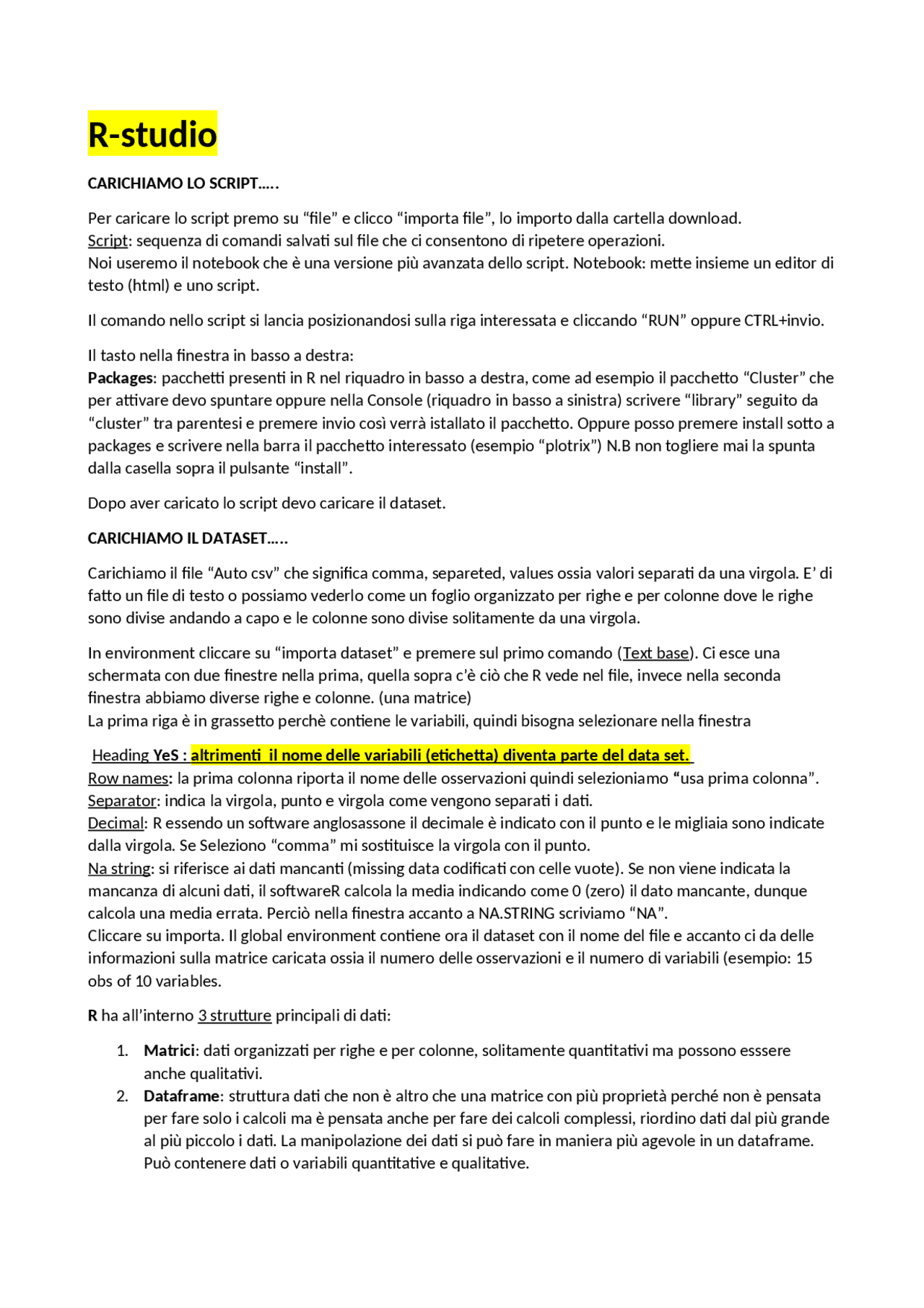 Formule Software R Acp Ac Docsity
