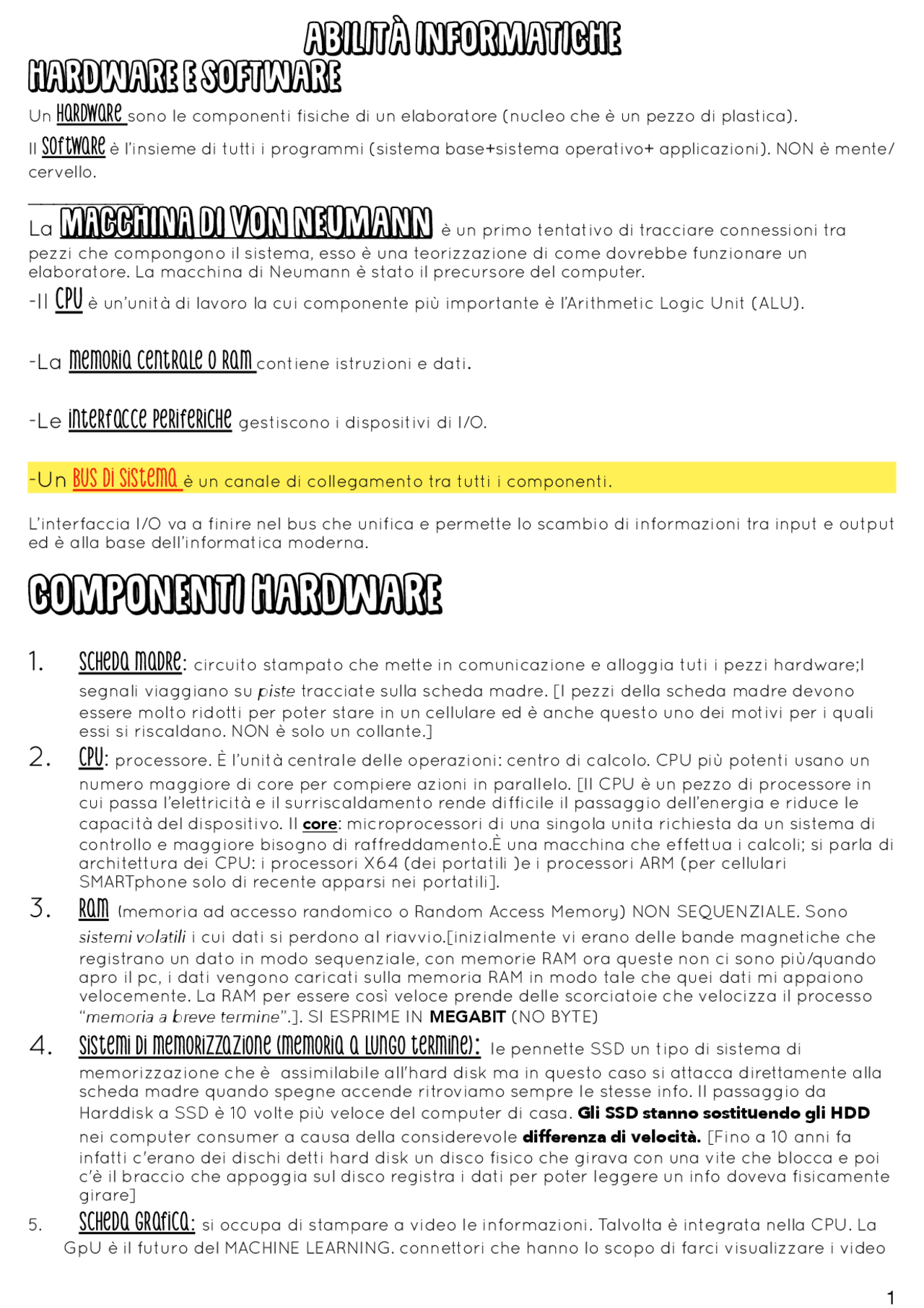 Abilità Informatiche Docsity