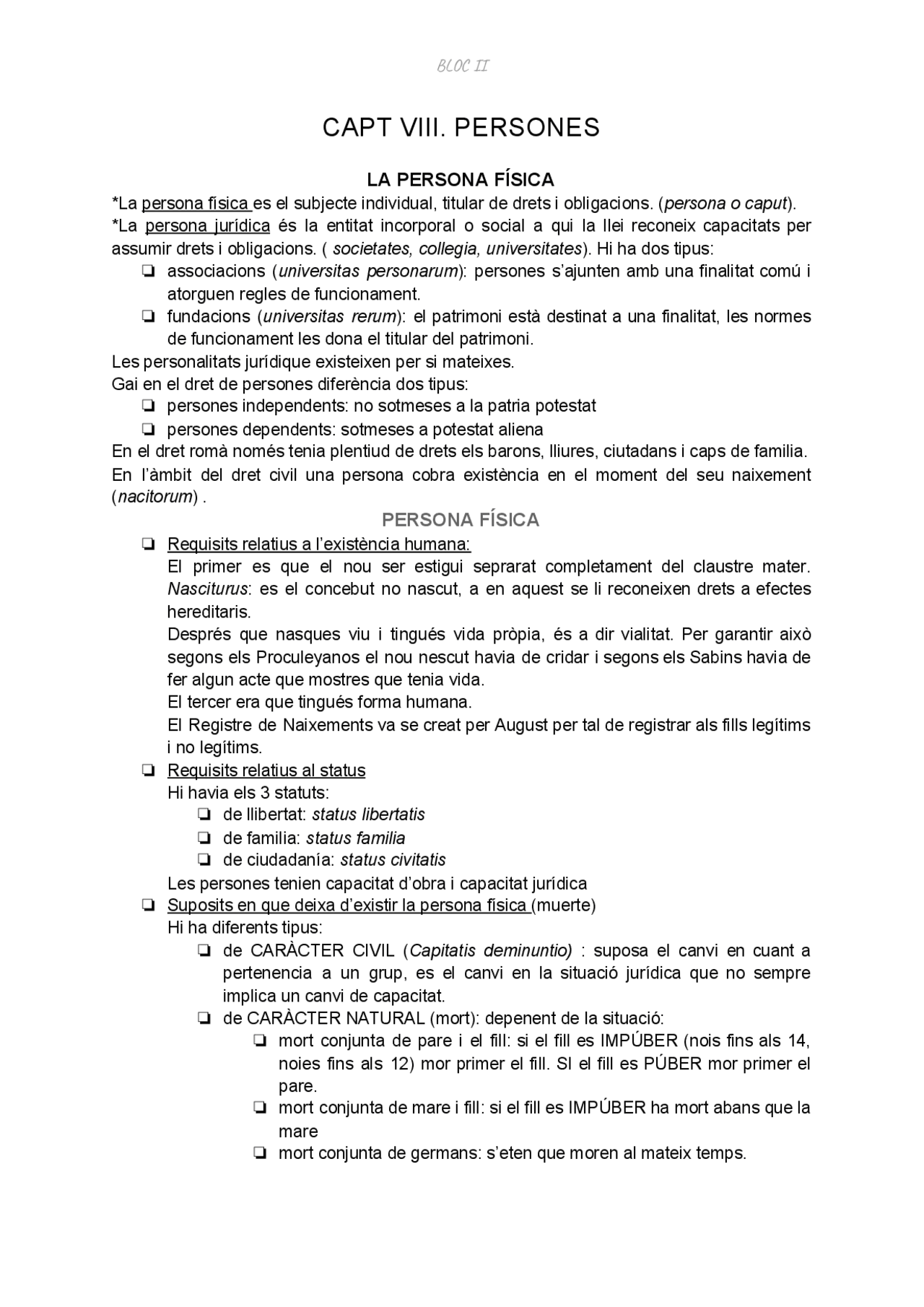 Resumenes Dret Romà T1 Docsity