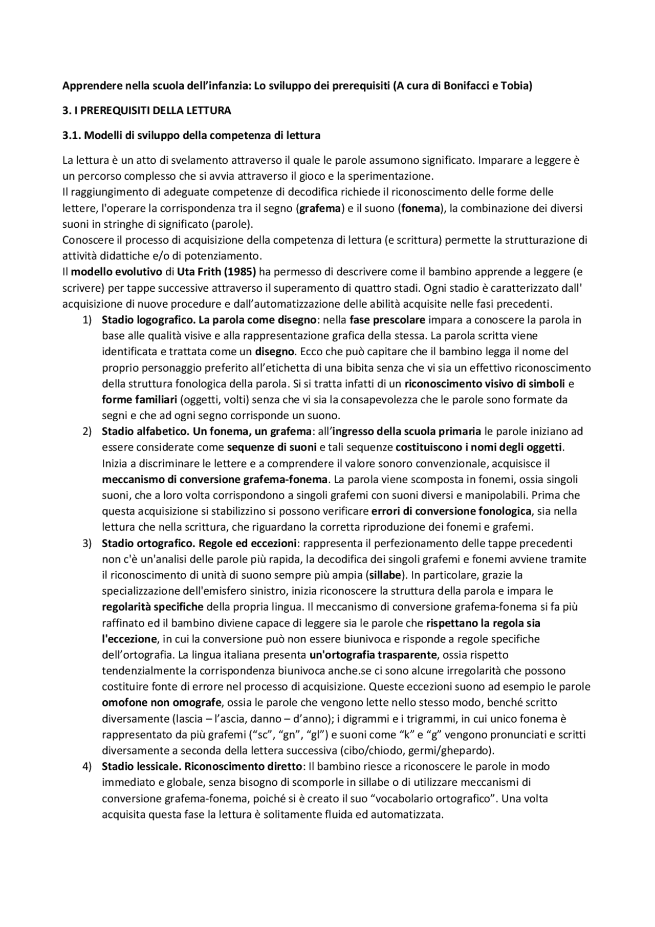 Apprendere Nella Scuola Dellinfanzia Docsity