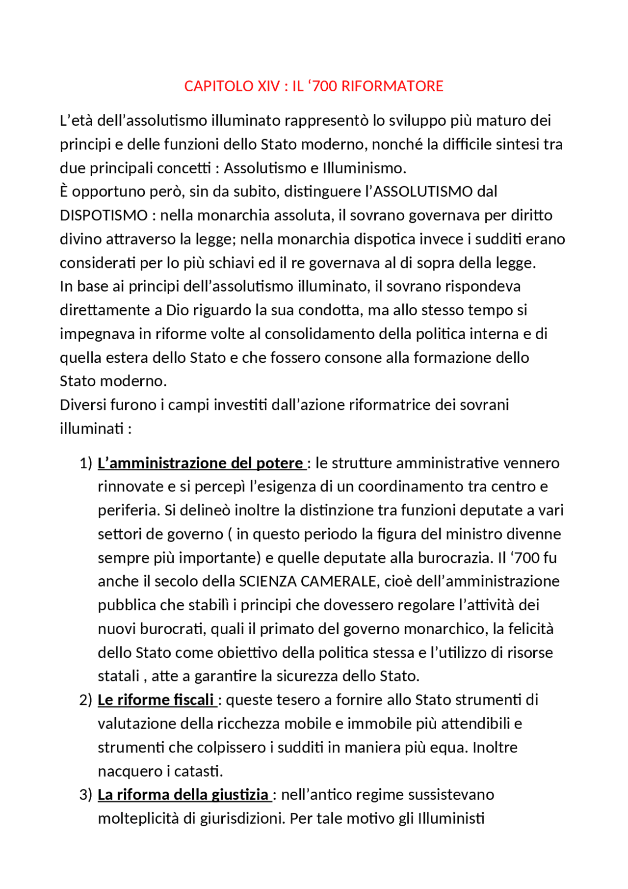 Appunti Storia Moderna Docsity