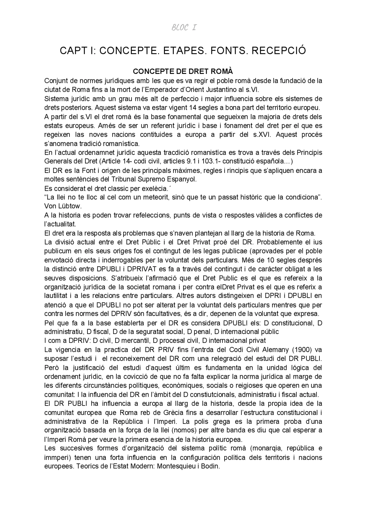 Resumenes Dret Romà T1 Docsity