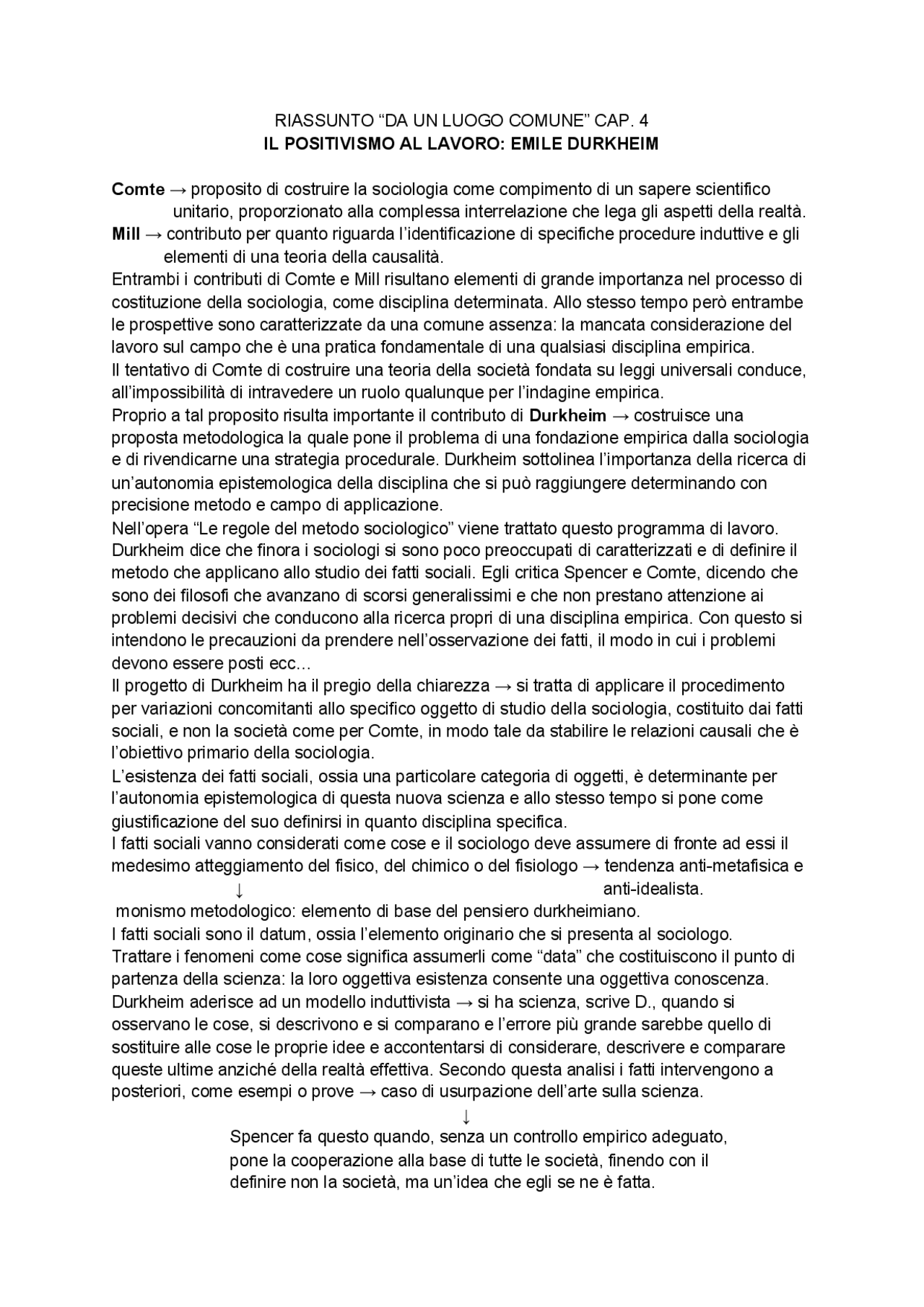 Riassunto Da Un Luogo Comune Capitolo 4 Docsity