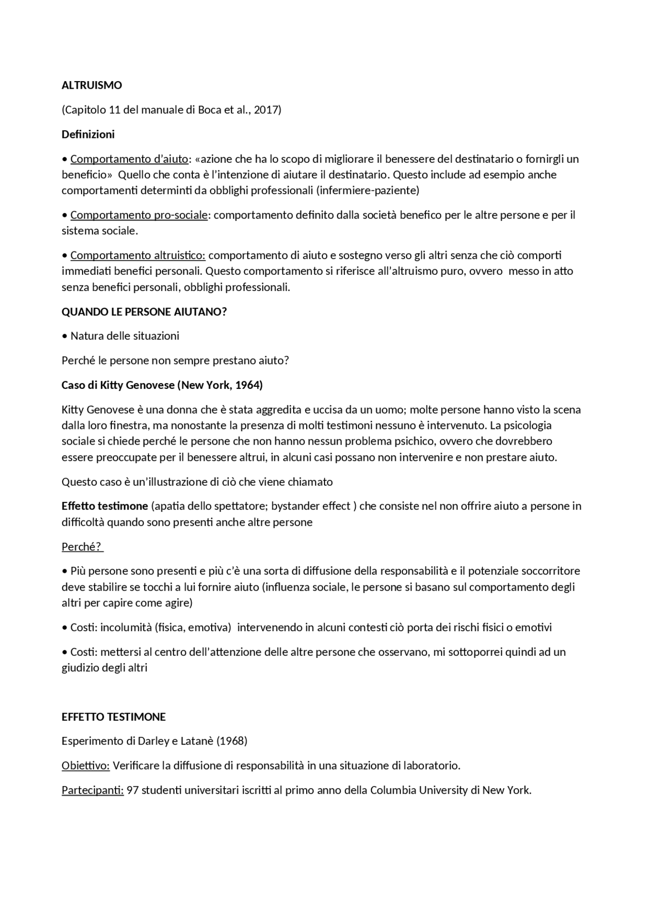 Altruismo In Psicologia Sociale Docsity