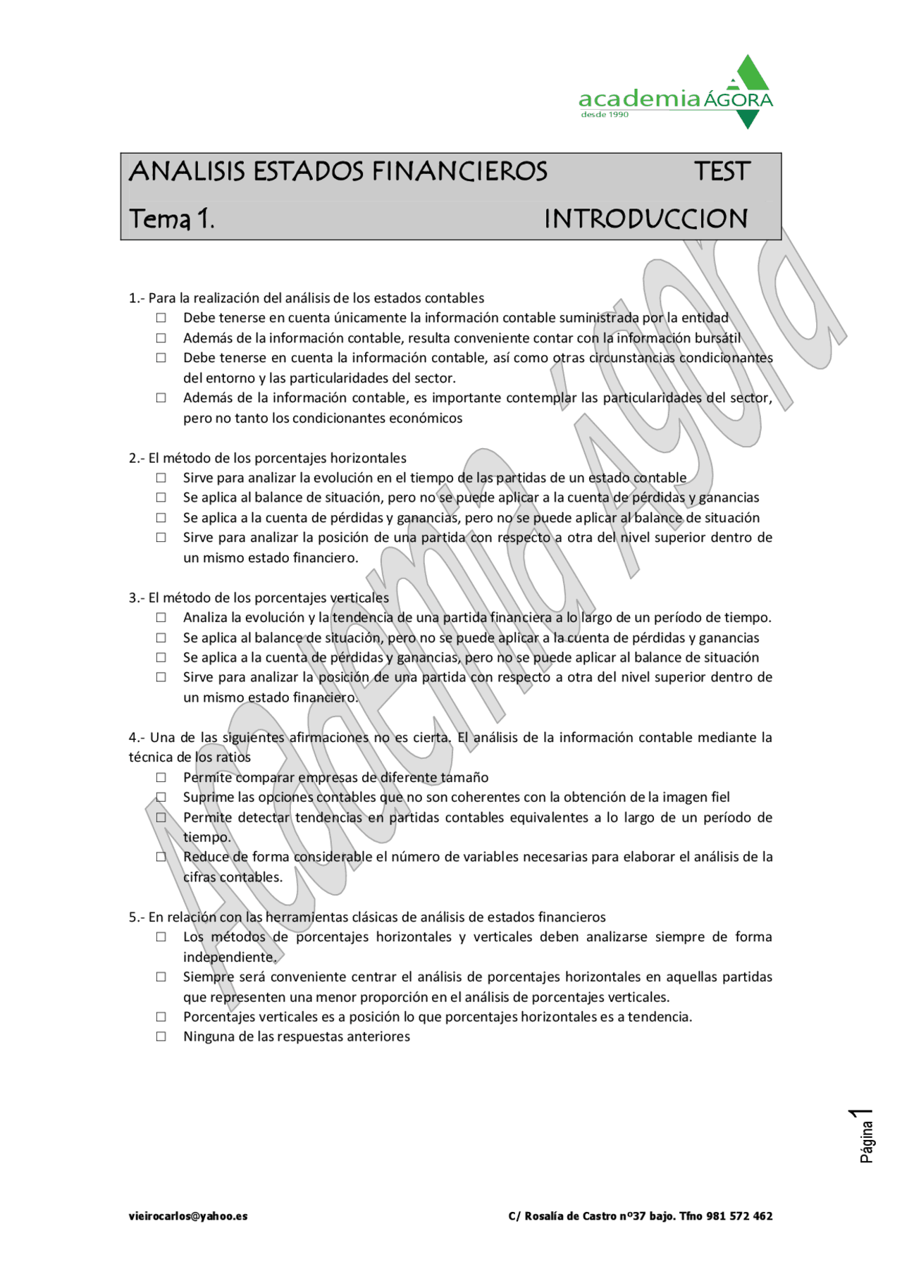 Test Análisis De Estados Docsity