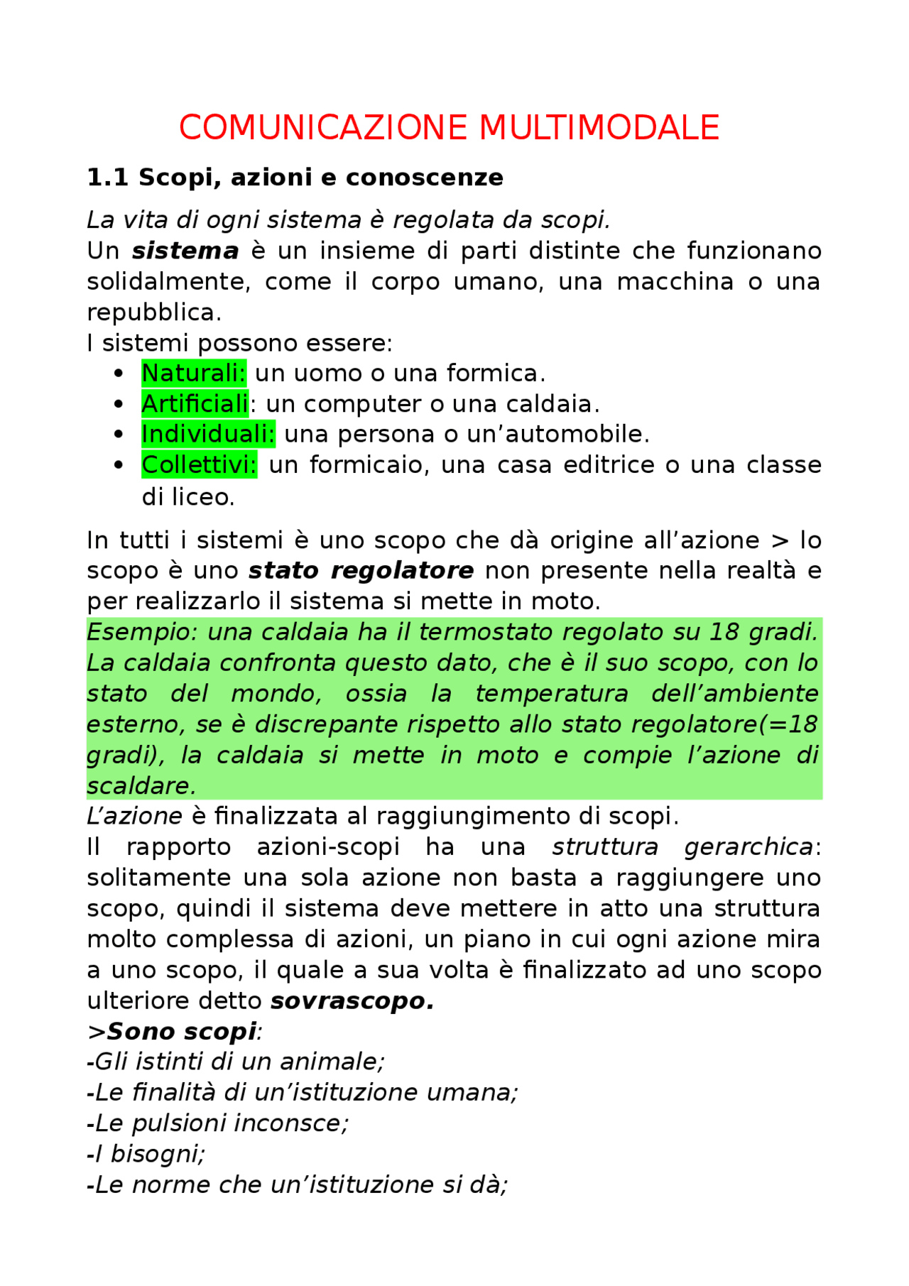 Riassunti Comunicazione Multimodale Capitoli 1 E 2 Docsity
