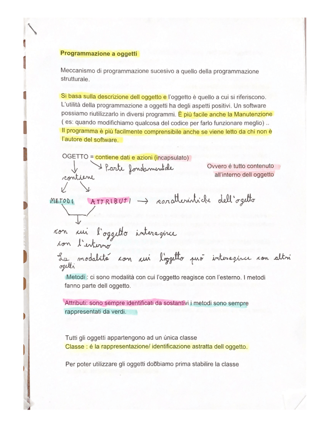 Programmazione A Oggetti Docsity