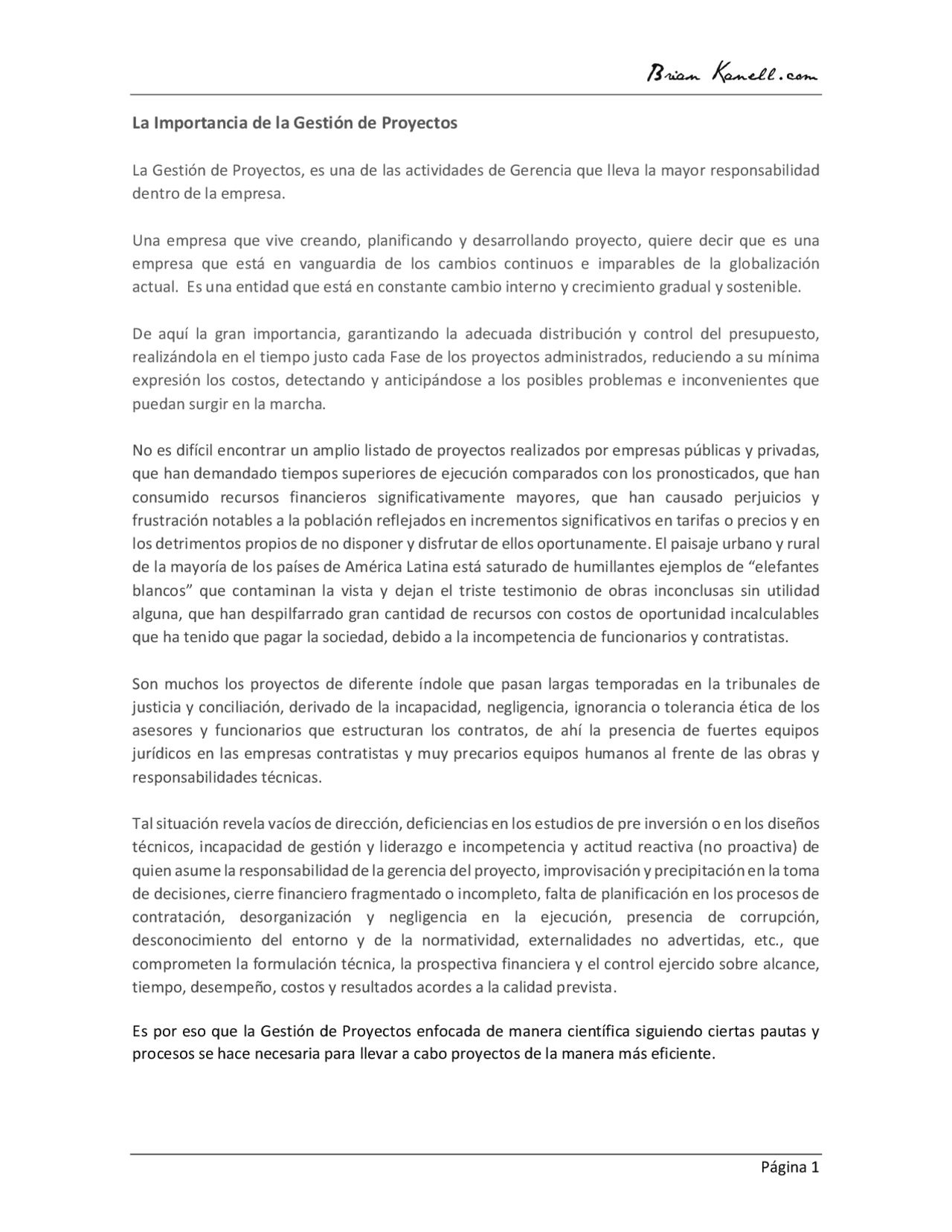 Gestión De Proyectos Docsity