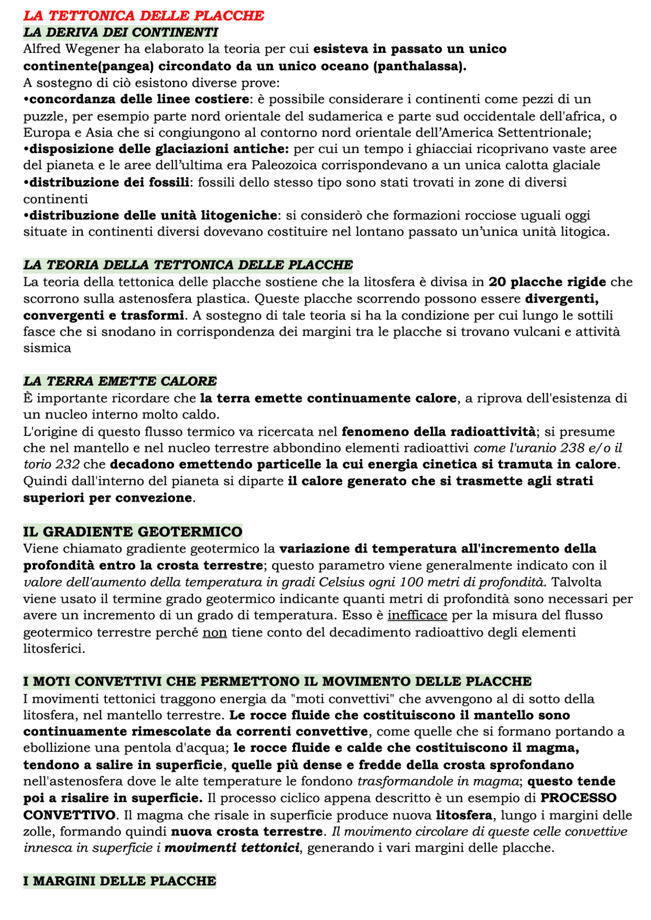 Tettonica Delle Placche Scienze Della Terra Docsity