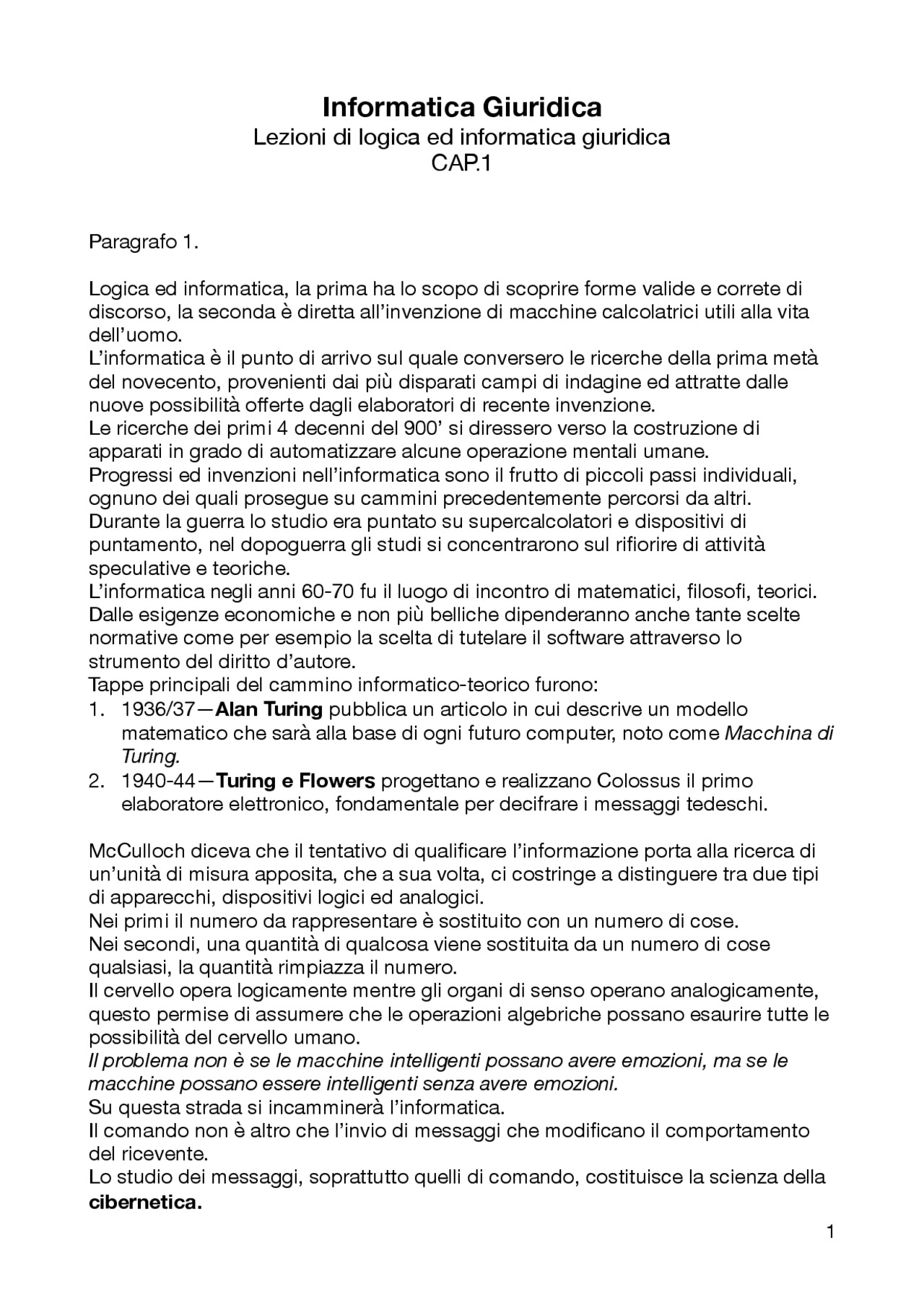 Lezioni Di Logica Ed Informatica Giuridica Docsity