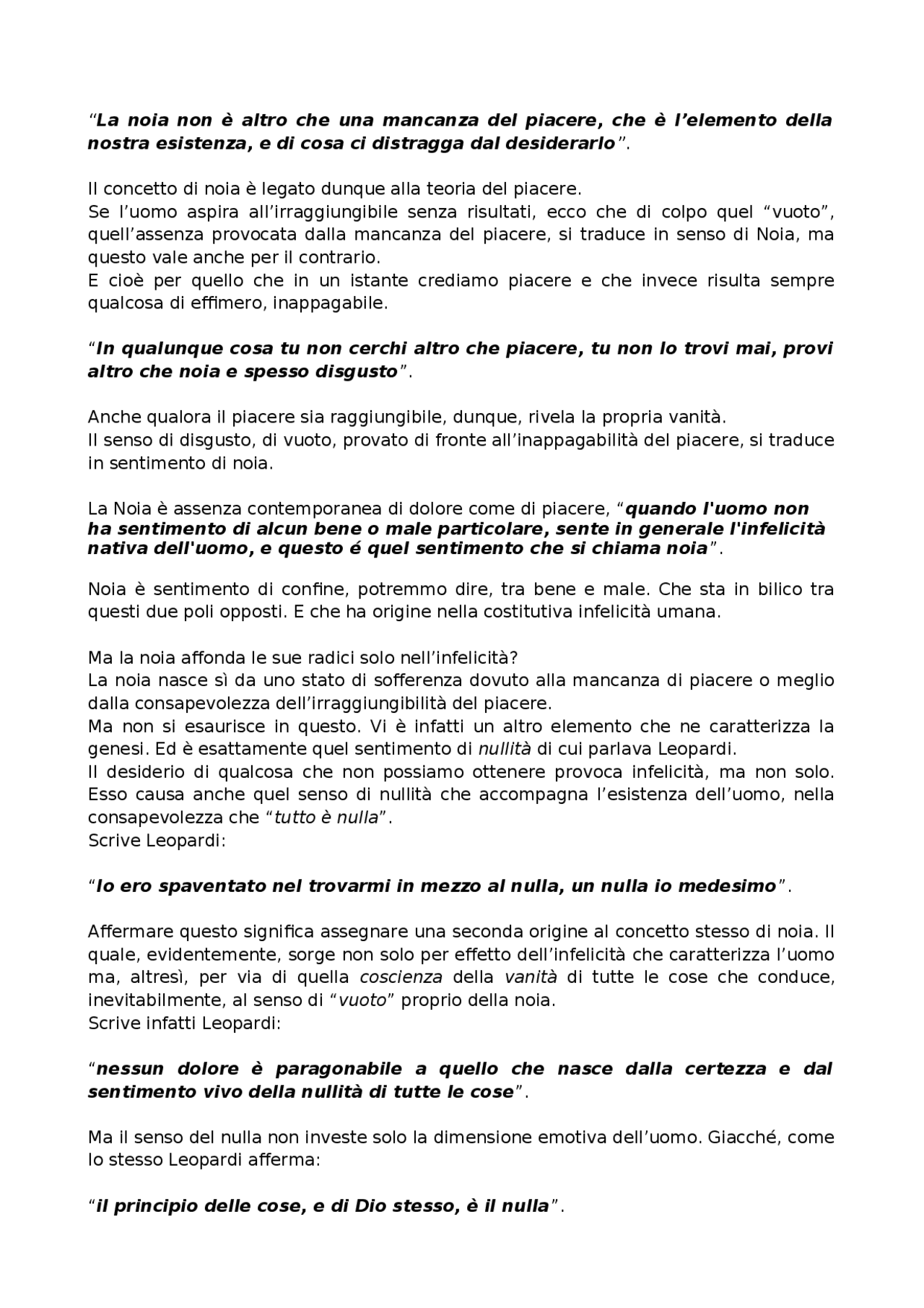 La noia, come la considerava Leopardi? | Appunti di Lingue e ...