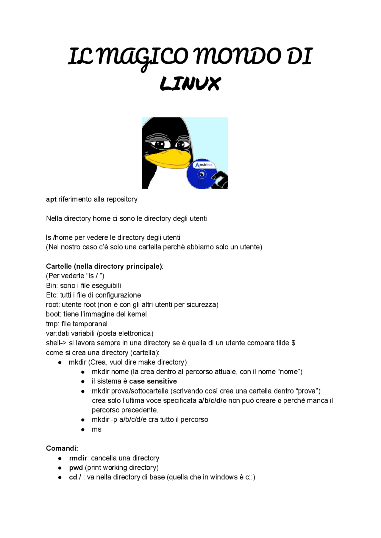 Copia Comandi Sistema Operativo Linux Docsity