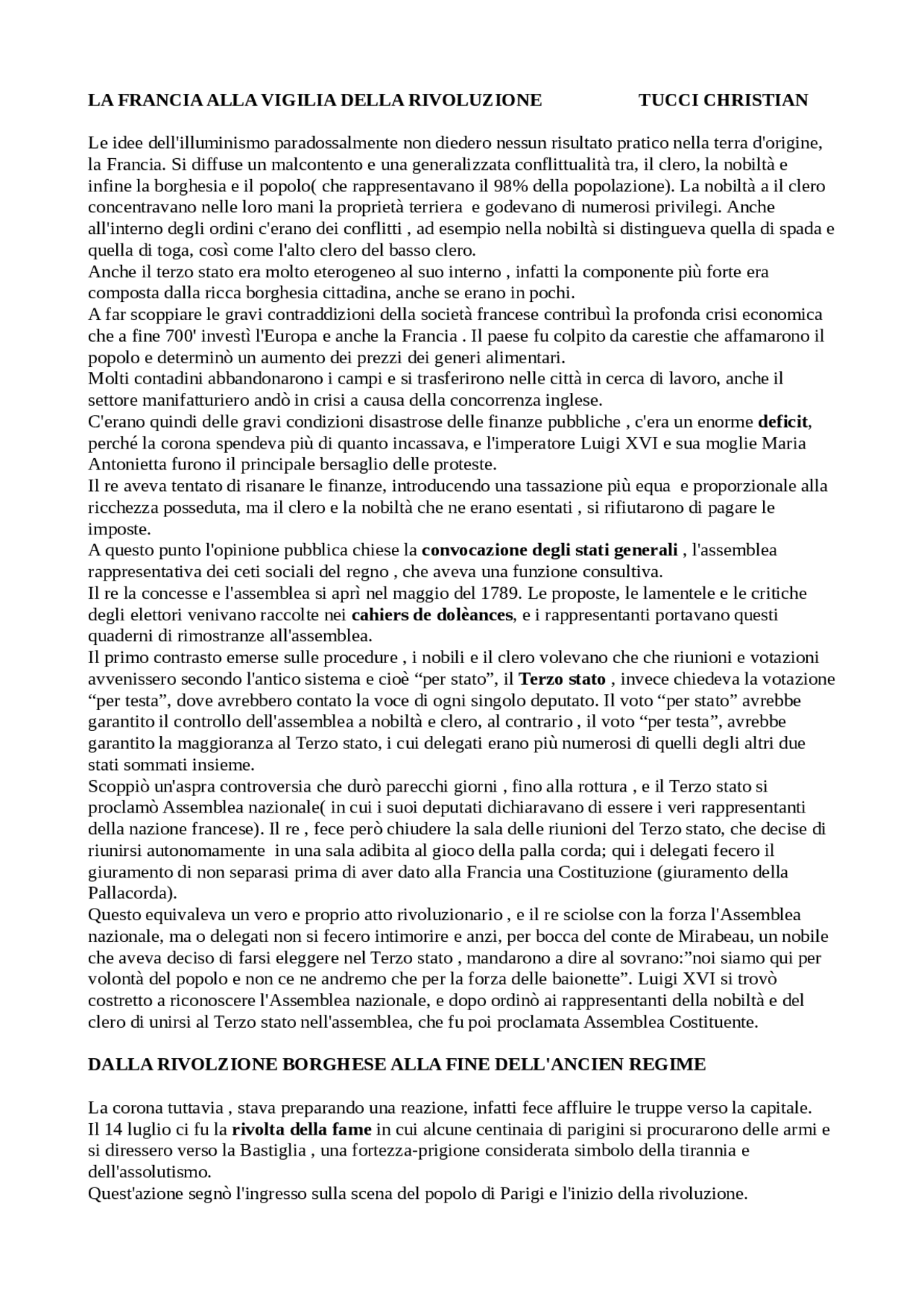 Rivoluzione Francese Docsity