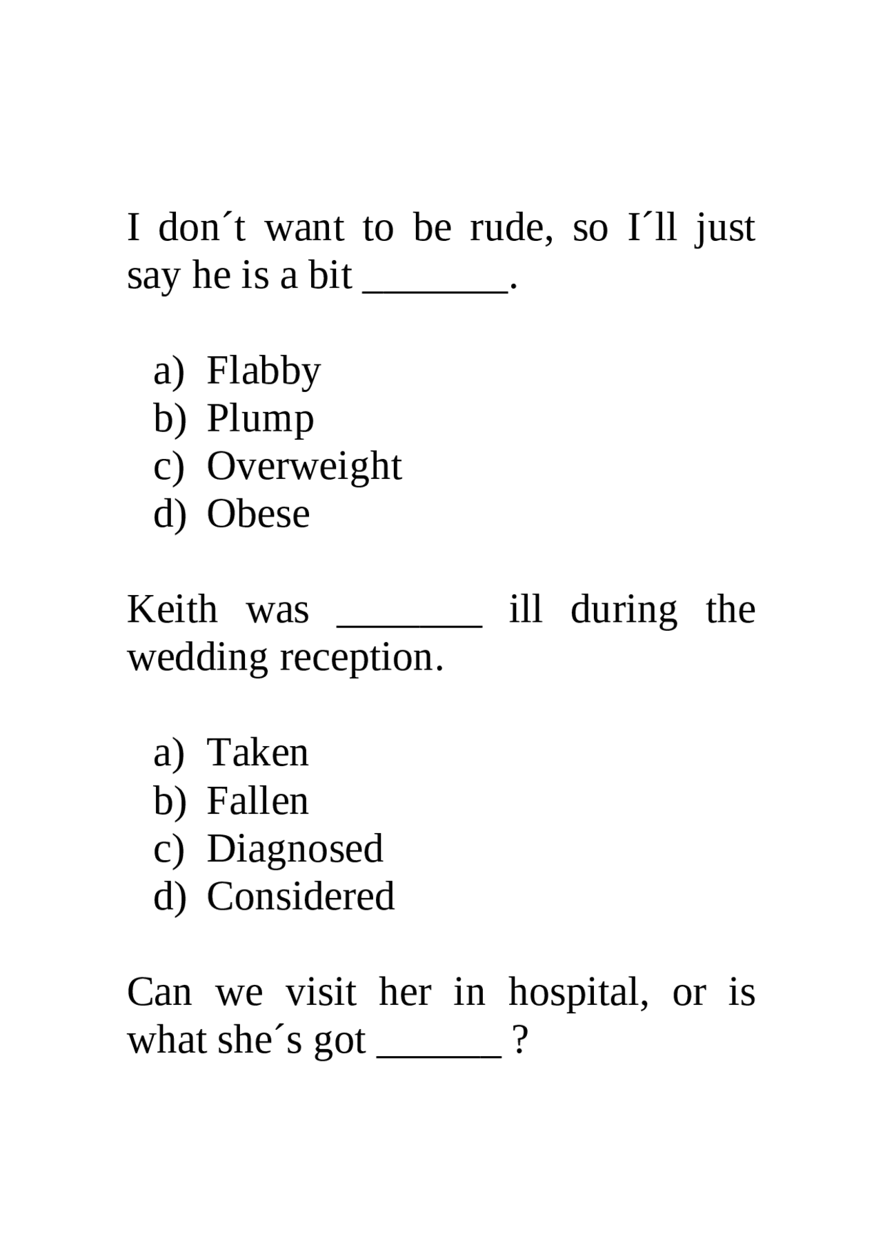 Examen C2 de inglés. - Docsity