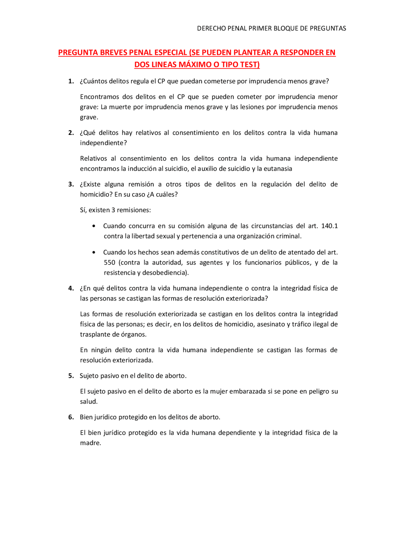 Examen Derecho Penal Ii Docsity