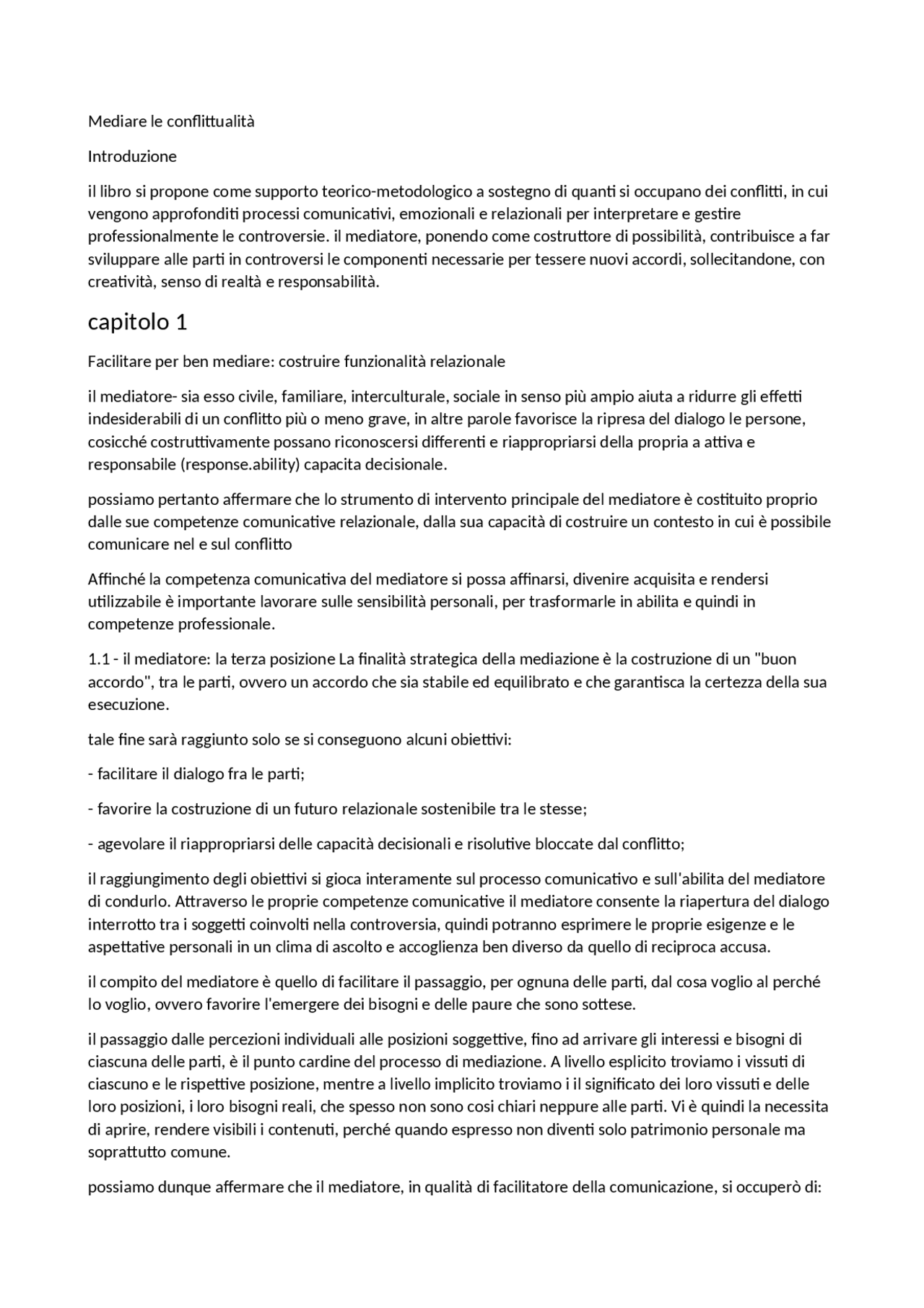 Mediare Le Conflitualità Docsity