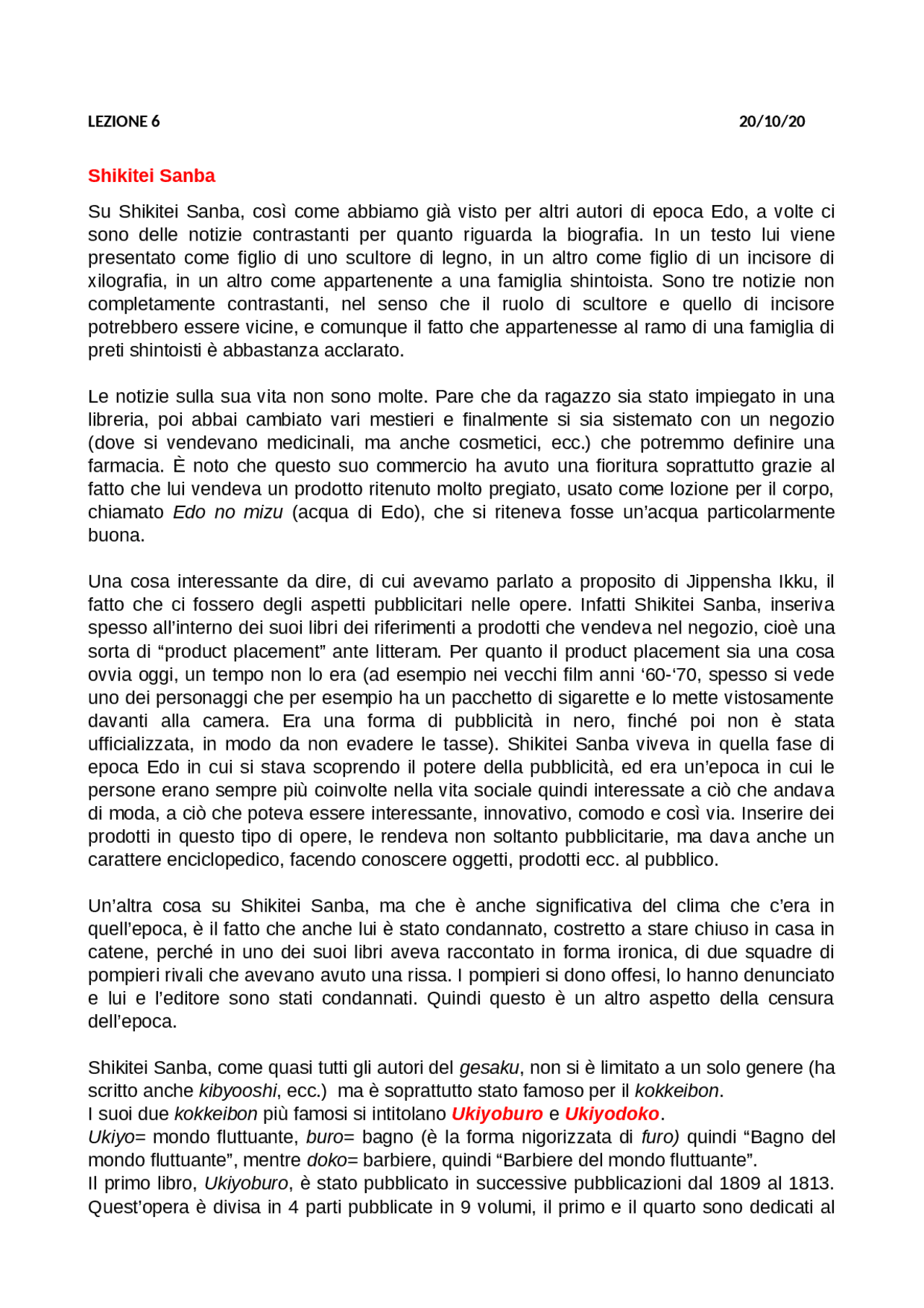 Letteratura Giapponese 2 Docsity
