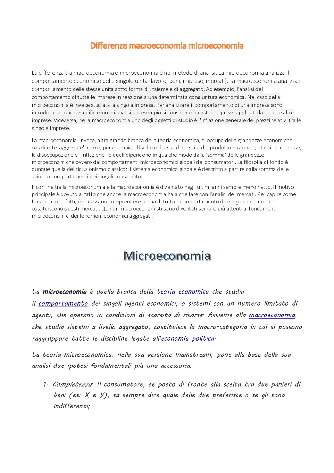 Micro E Macro Docsity