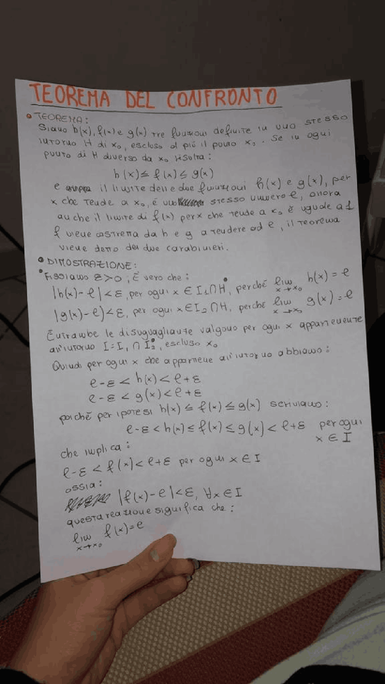 Primi Teoremi Sui Limiti Docsity