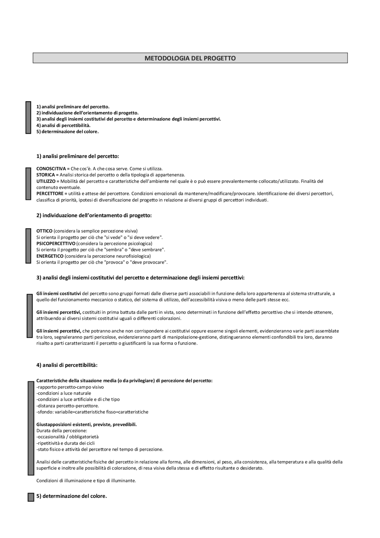 Metodologia Dei Progetti Docsity