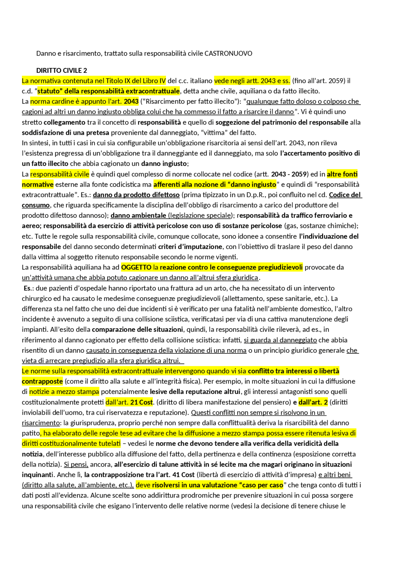 Dispense Di Diritto Civile 2 Docsity