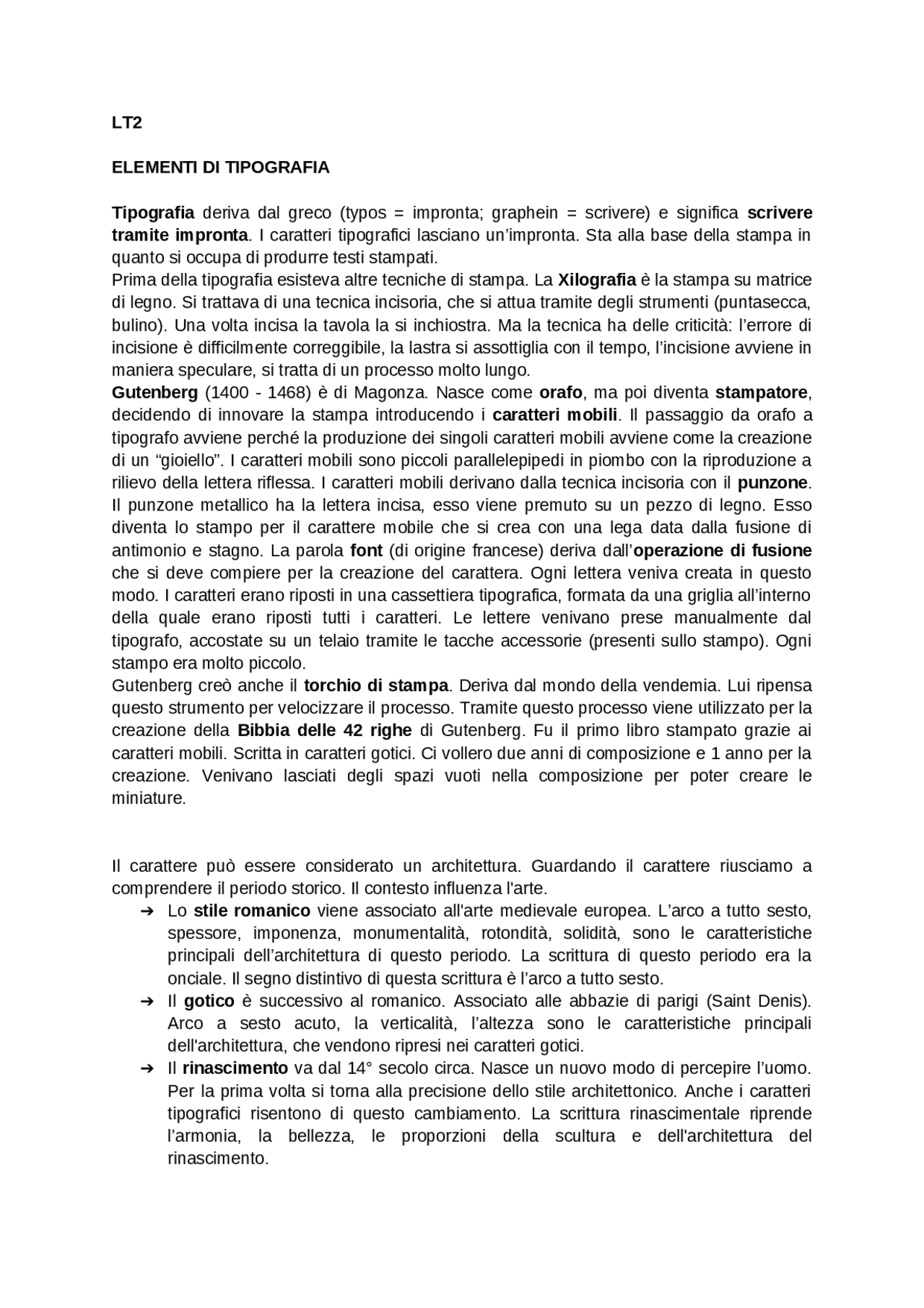 Appunti Di Base Sulla Tipografia Docsity