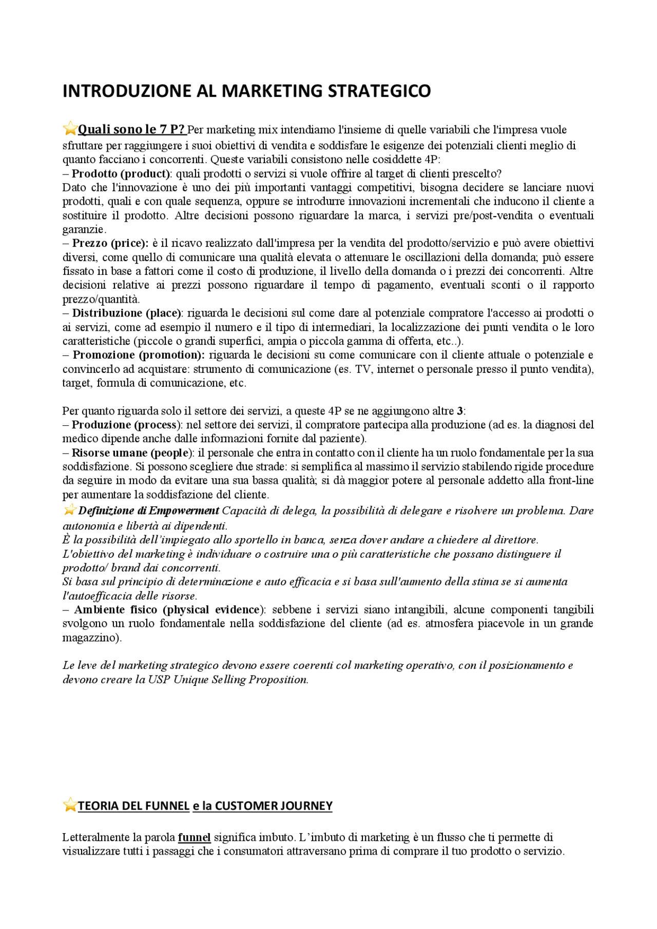 Riassunto Marketing Strategico Docsity
