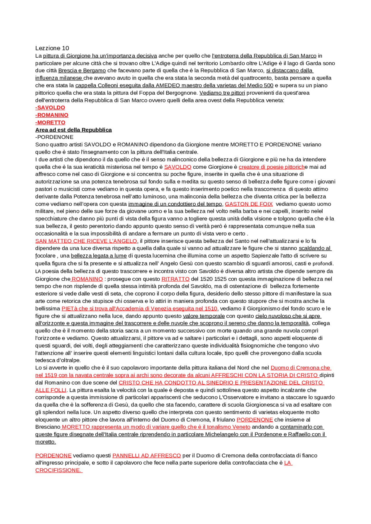 Riasunto Lezione 10 Gnocchi Docsity