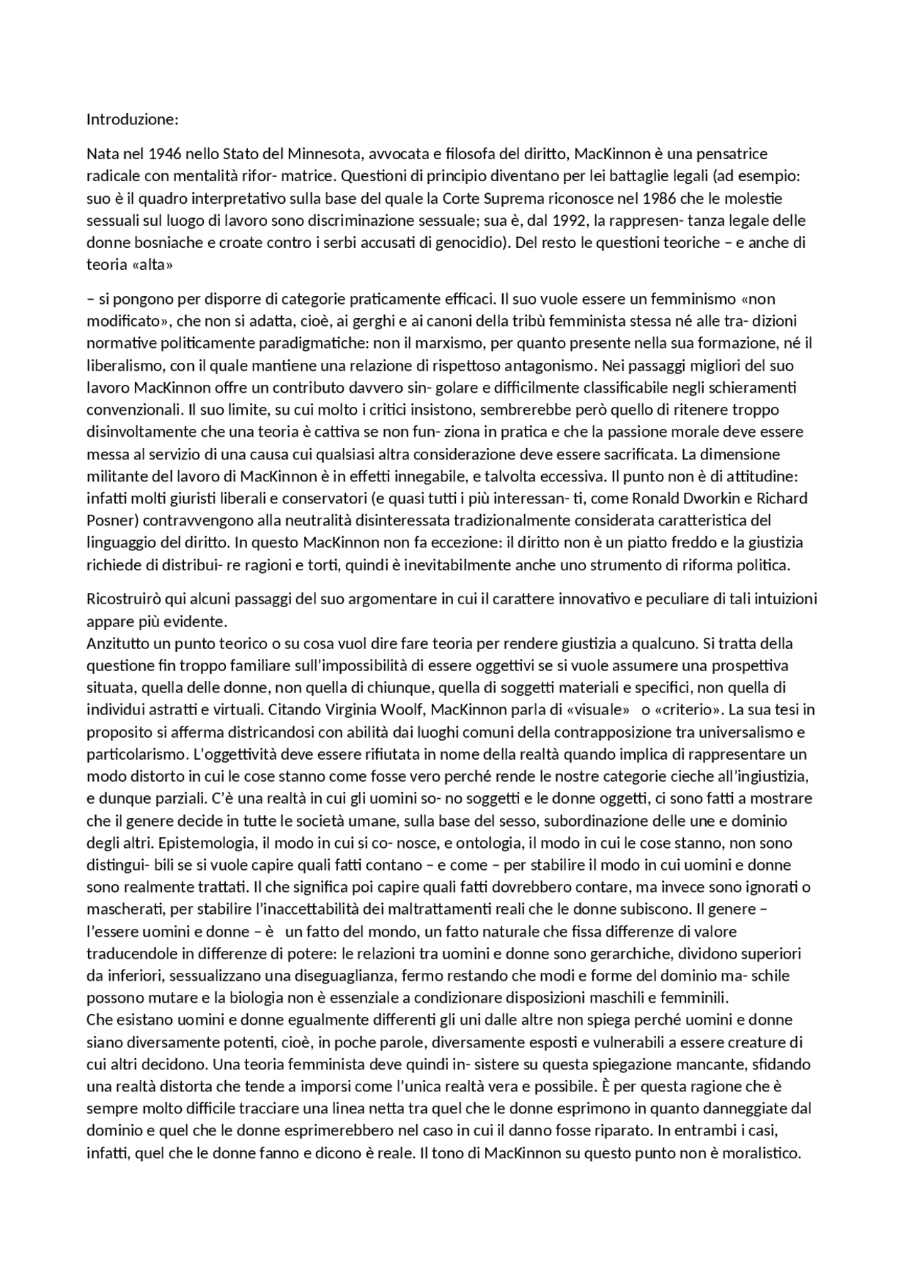 Introduzione Prime Pagine Sintesi Docsity