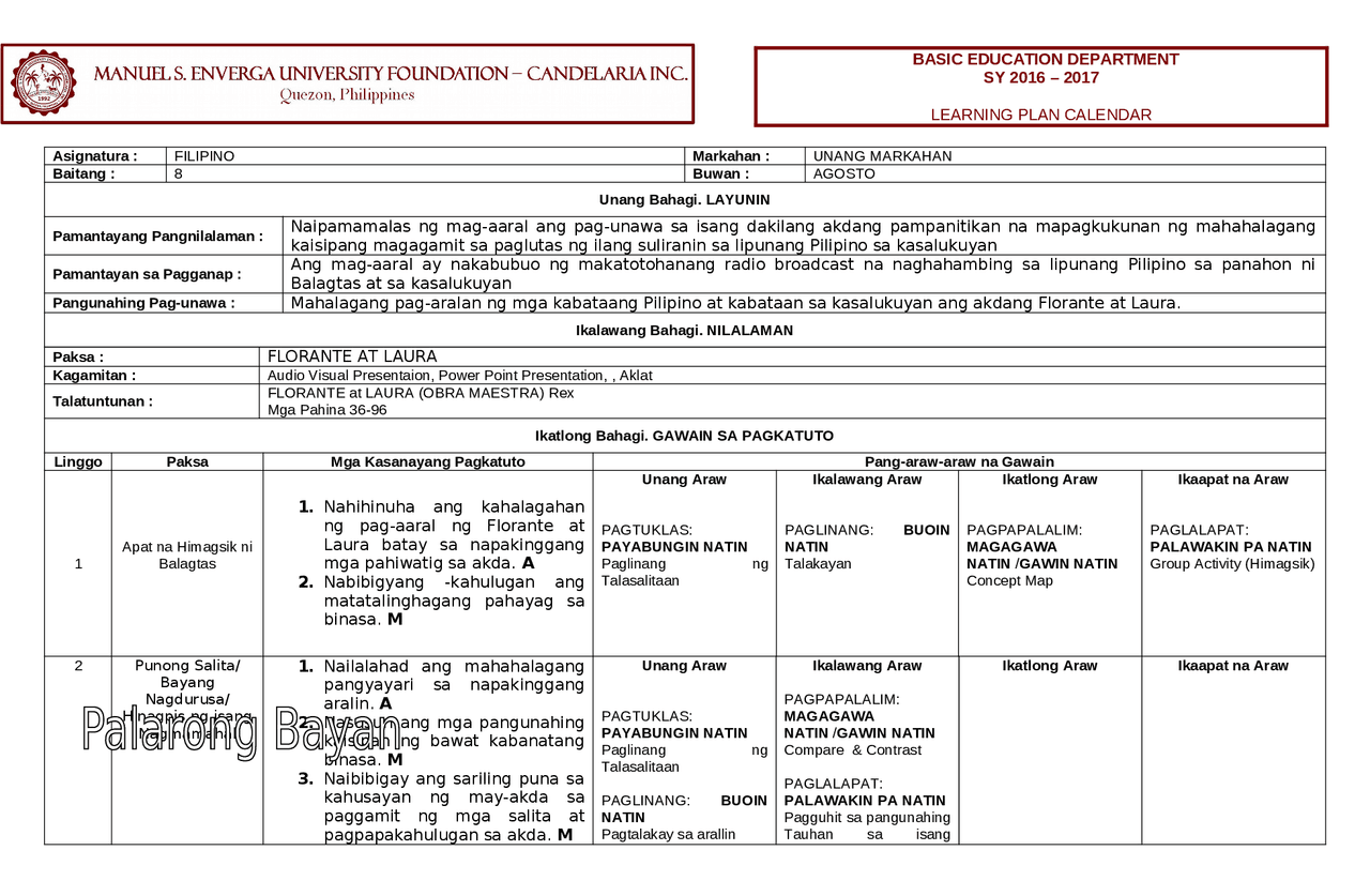Lesson Plan FOR GRADE 10 | Assignments Sign Language - Docsity