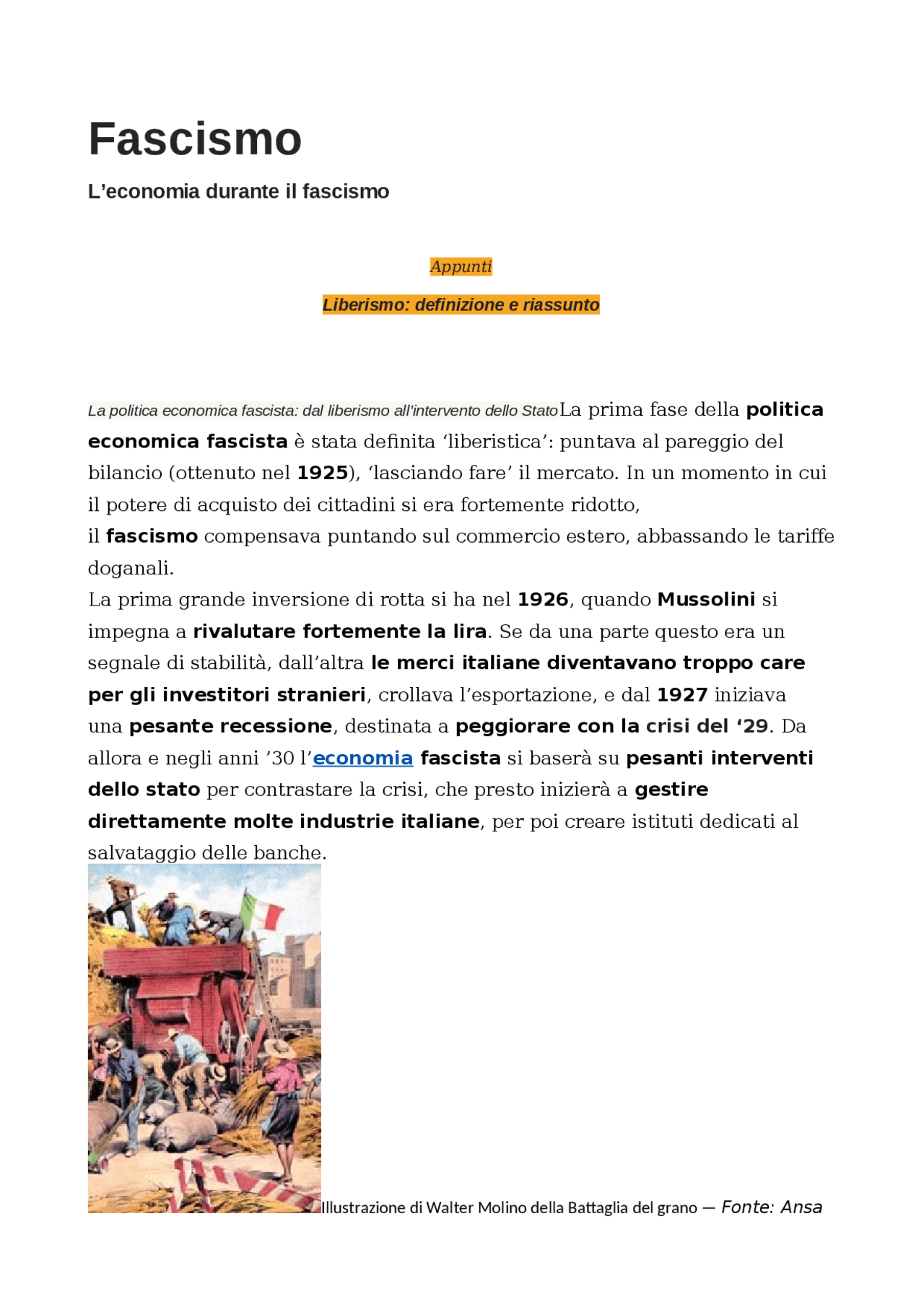Il Fascismo E Benito Mussolini Docsity