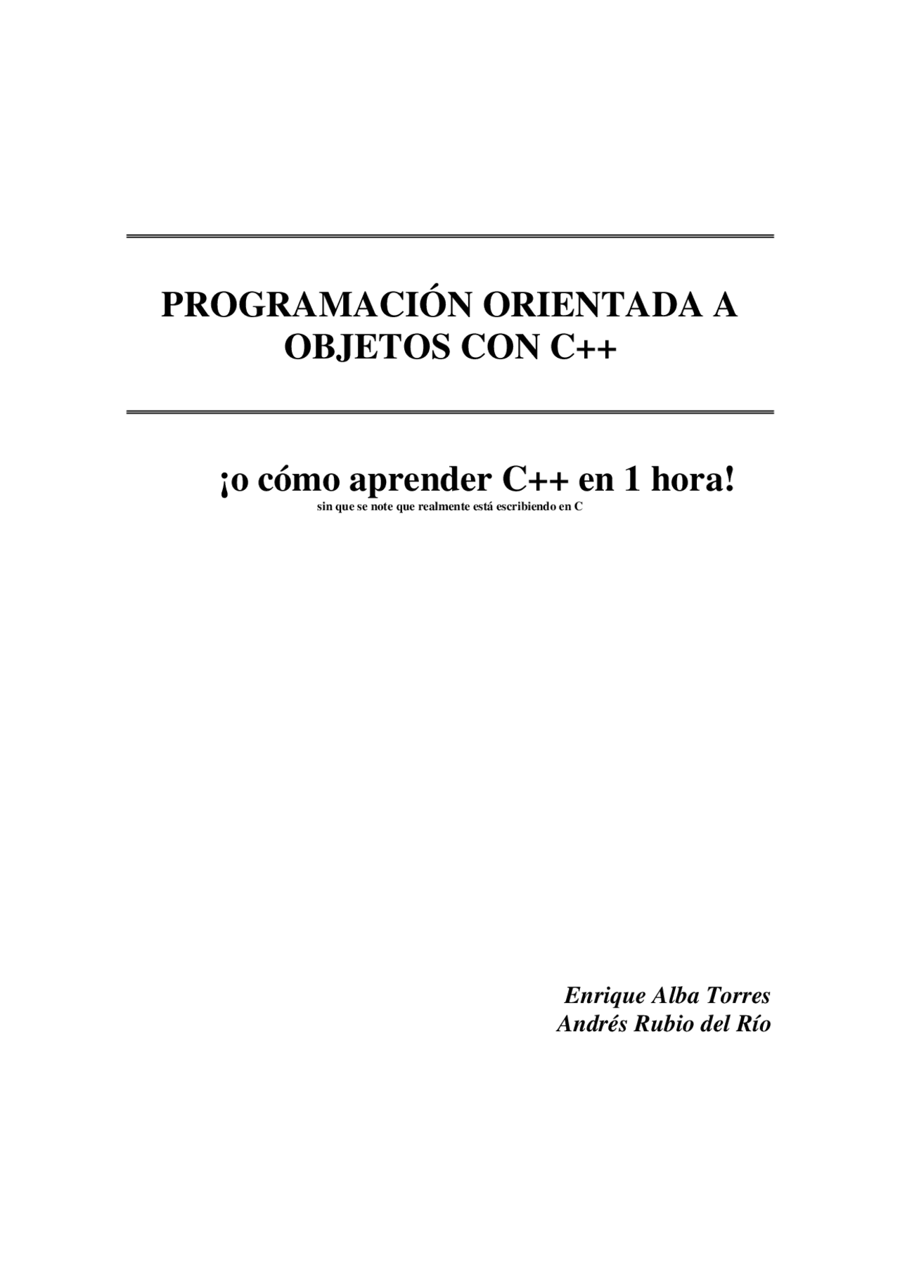Programación orientada a objetos con C++ - Docsity
