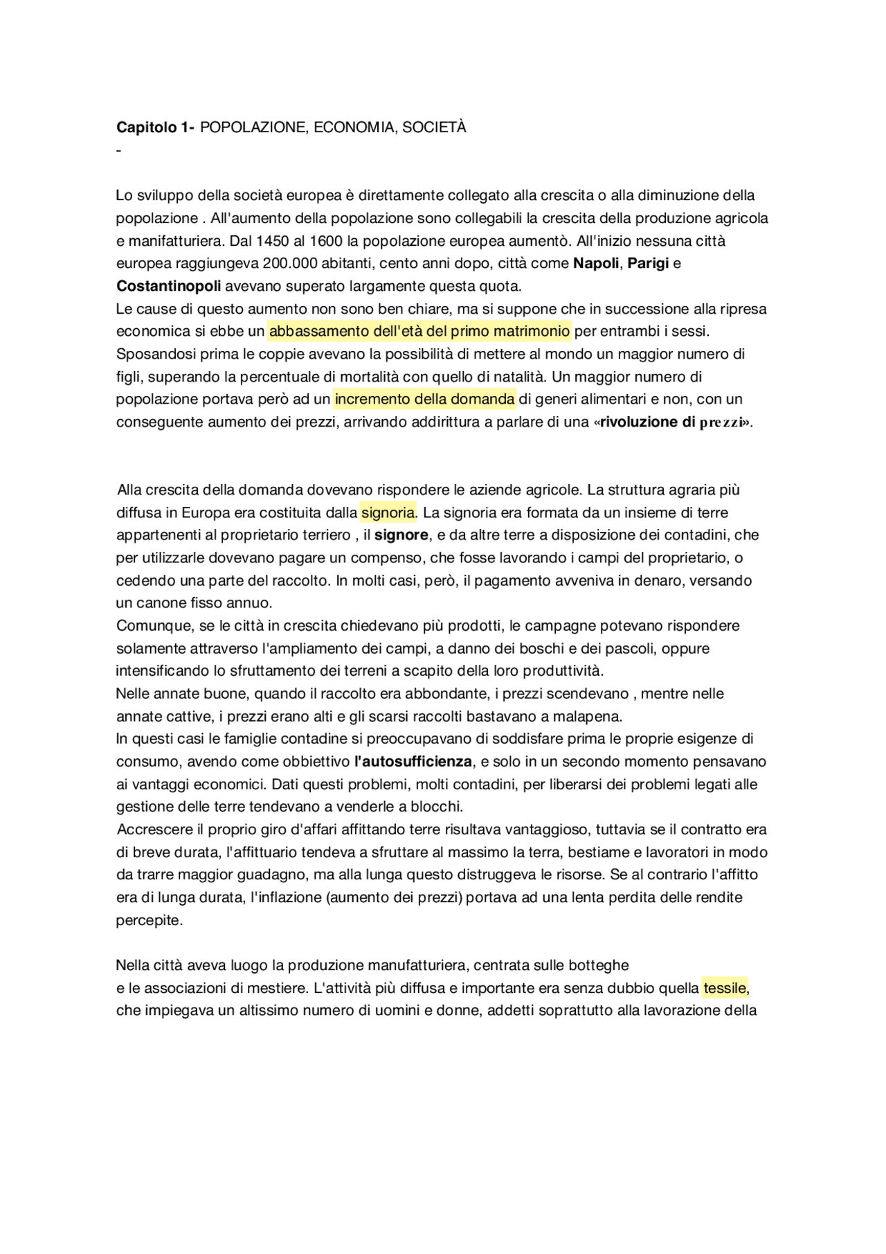 Storia Moderna Agovidotto Cap1 Docsity