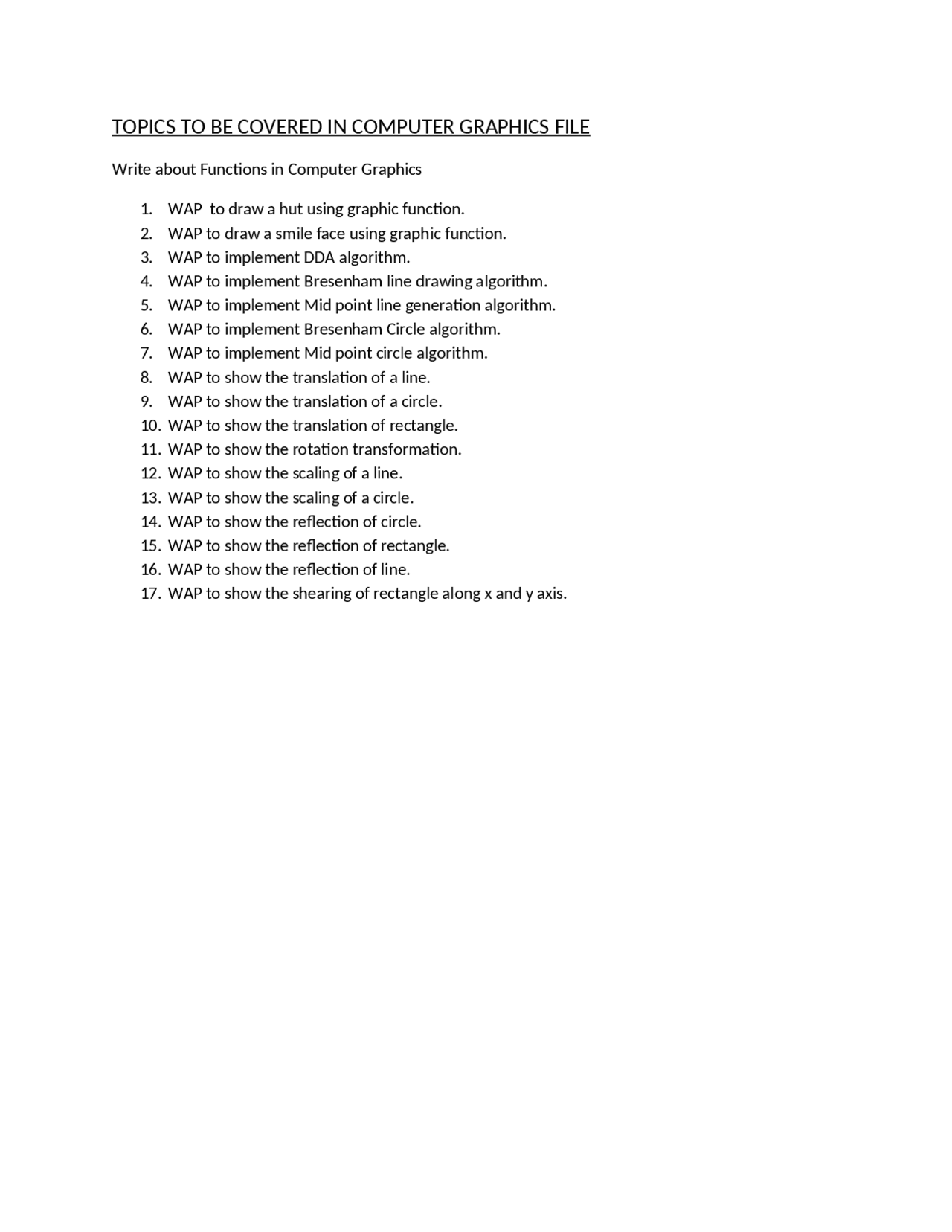 Computer Graphics Assignment 2 Docsity