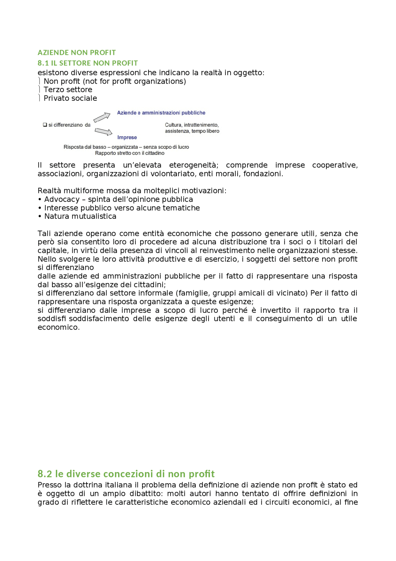 Aziende Non Profit Riassunto Con Slide Docsity