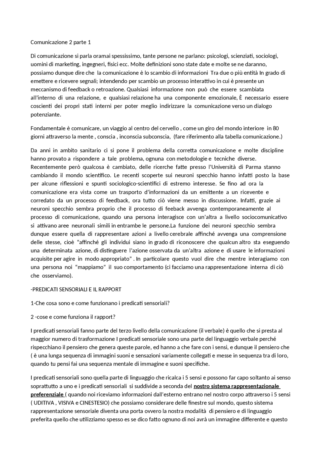 Comunicazione 2 Parte Docsity