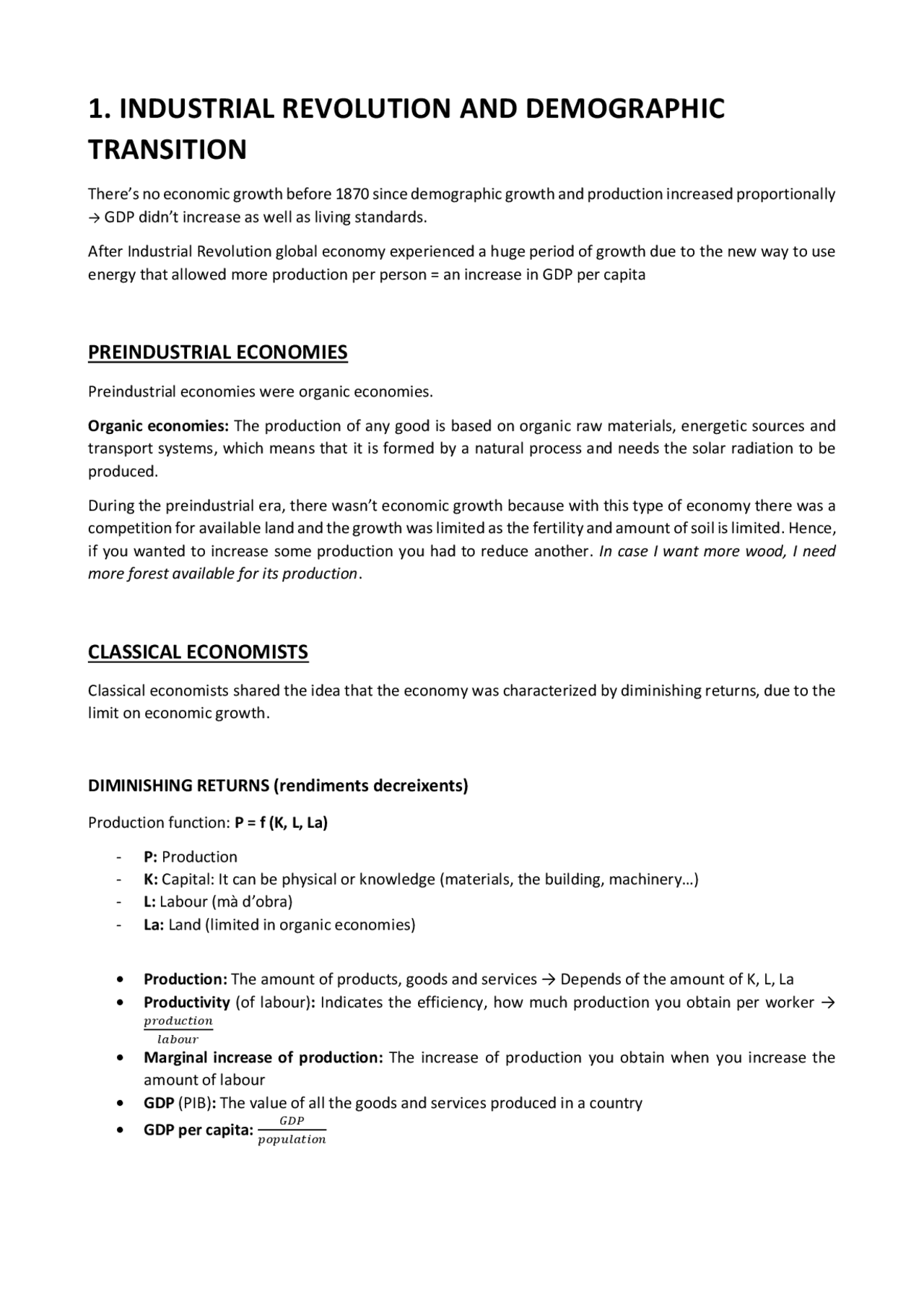 Lesson 1 World Economic History - Docsity