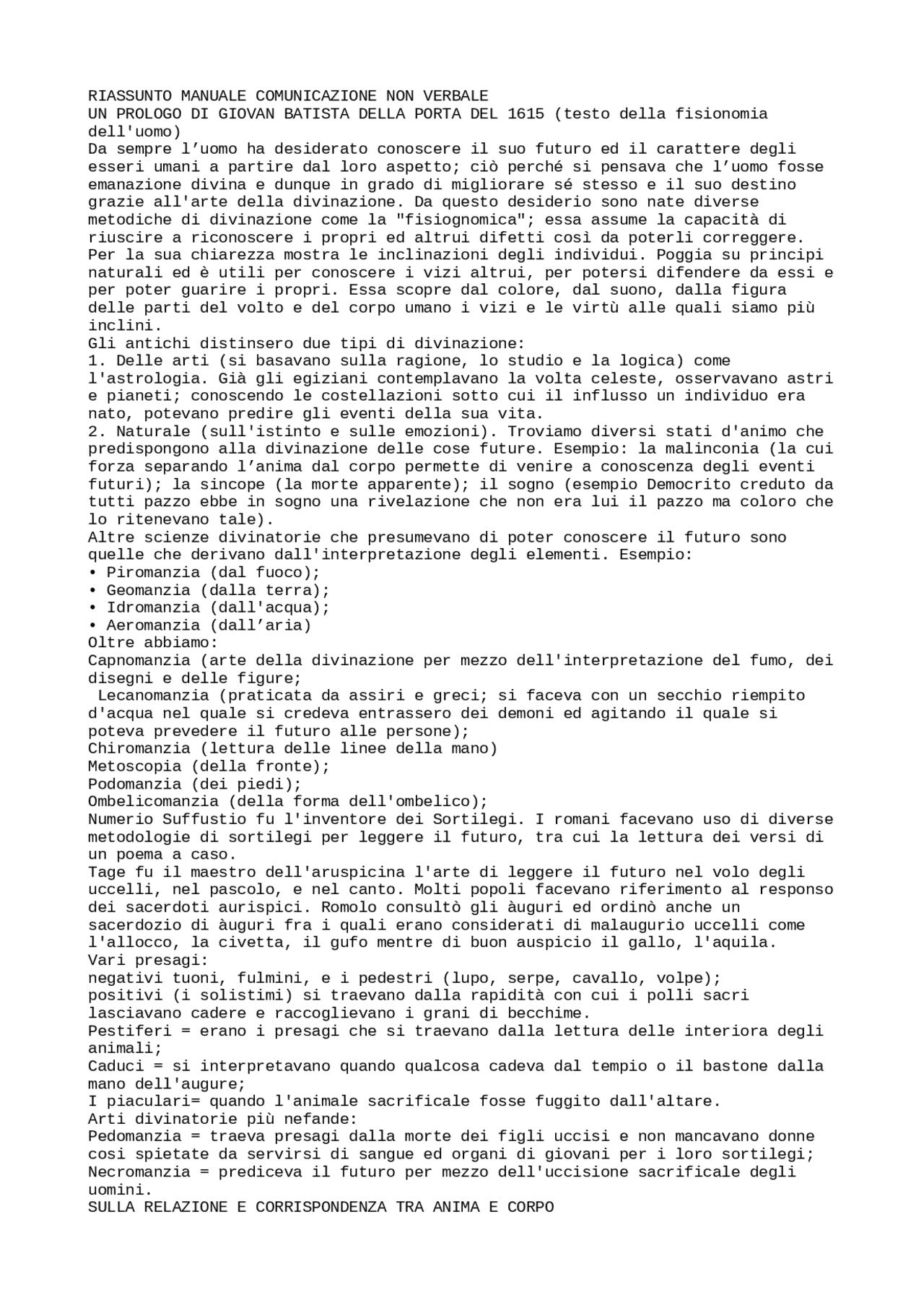 Comunicazione Non Verbale Capitolo 1 Parte 1 Appunti Di Psicologia
