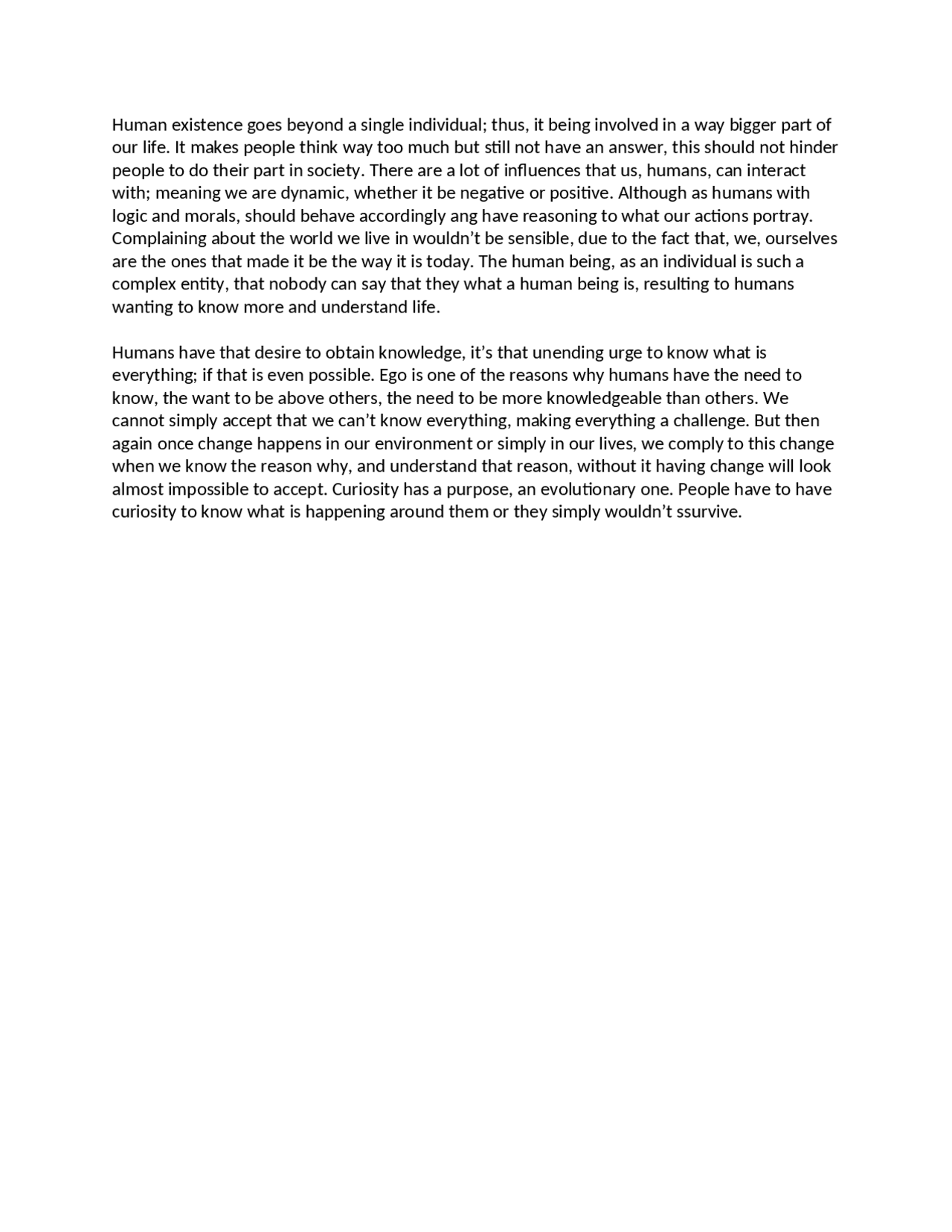 why we need to know why | Essays (high school) English | Docsity