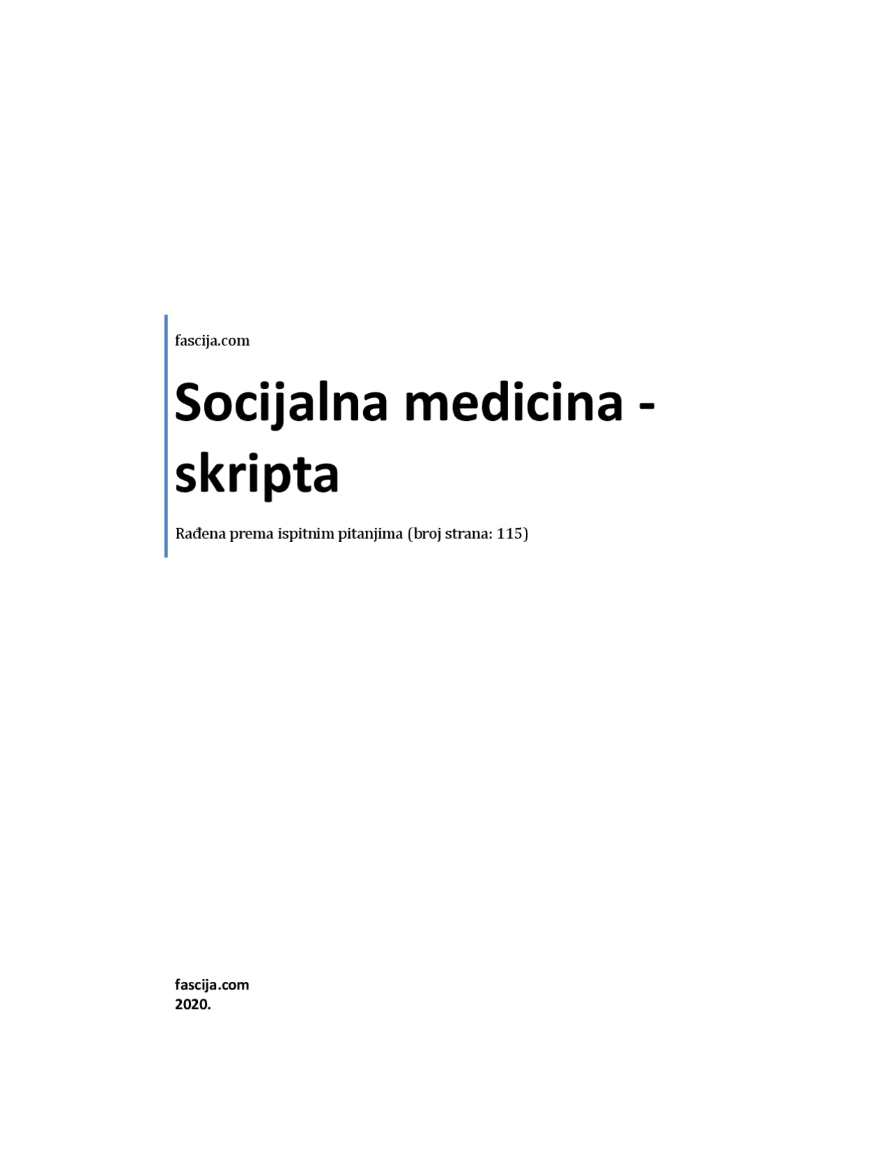 Skripta Iz Socijalne Medicine Skripte Predlog Radiologija Docsity