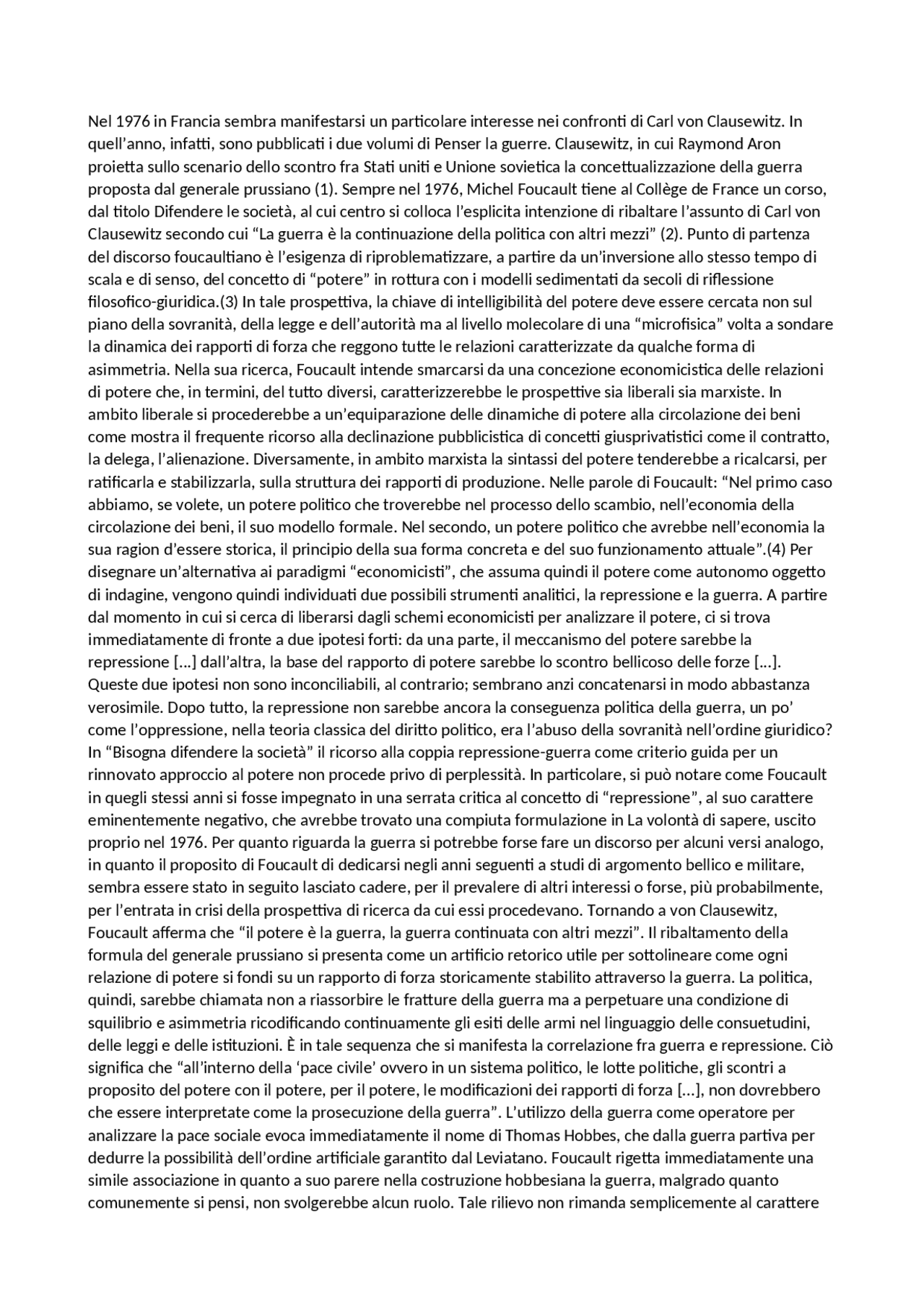 File allegato su Foucault - Docsity