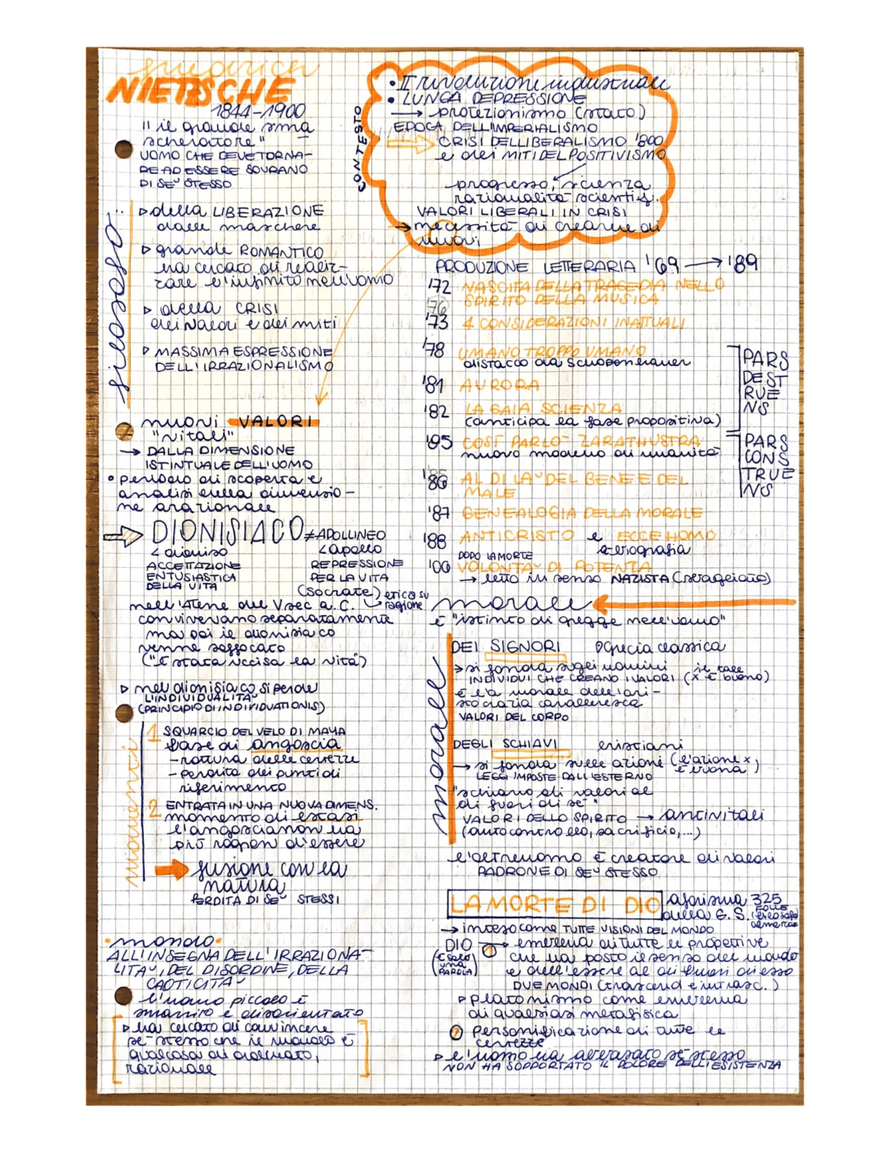 Appunti schematici su concetti fondamentali di Nietzsche di filosofia - Docsity