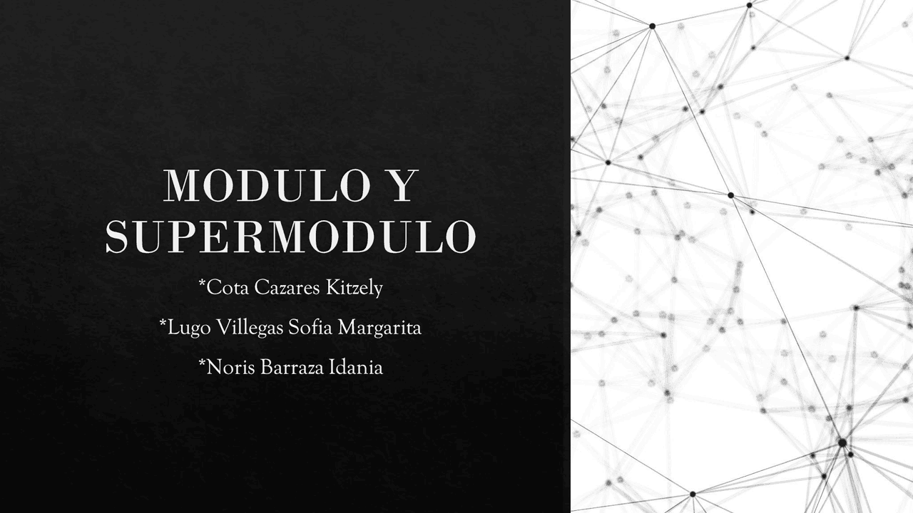 Módulo y supermodulo | Diapositivas de Fundamentos de Diseño | Docsity