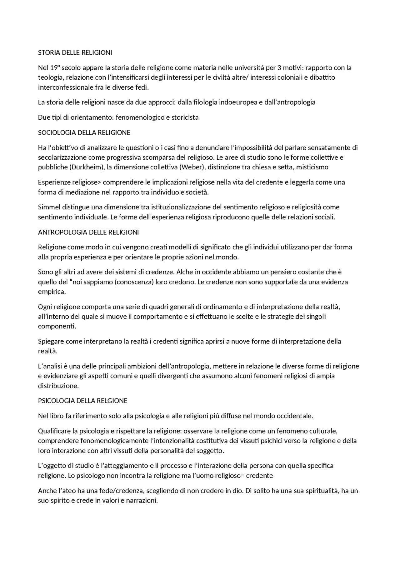 Manuale Di Scienze Della Religione Di Filoramo Docsity