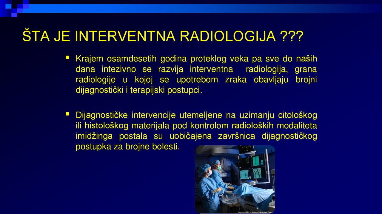 Interventna radiologija | Beleške' predlog Radiologija - Docsity