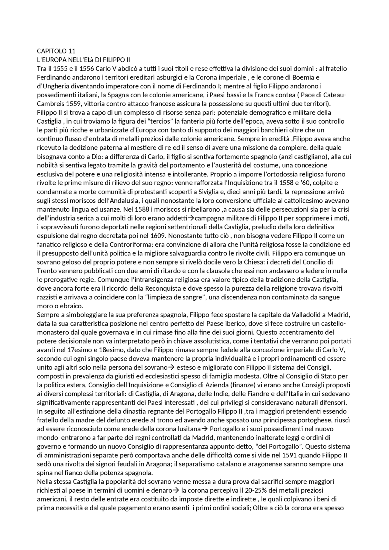 Riassunto Capitolo 11 Manuale Storia Moderna Carlo Capra - Docsity