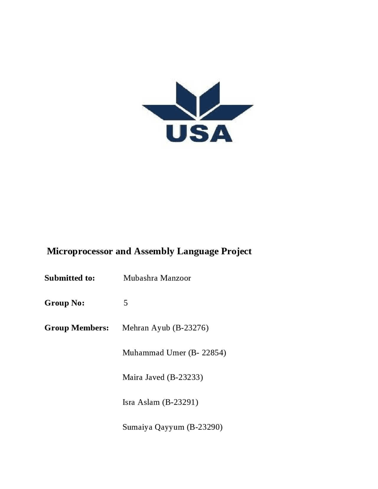 Microprocessor And Assembly Language Assignments Microprocessors Docsity